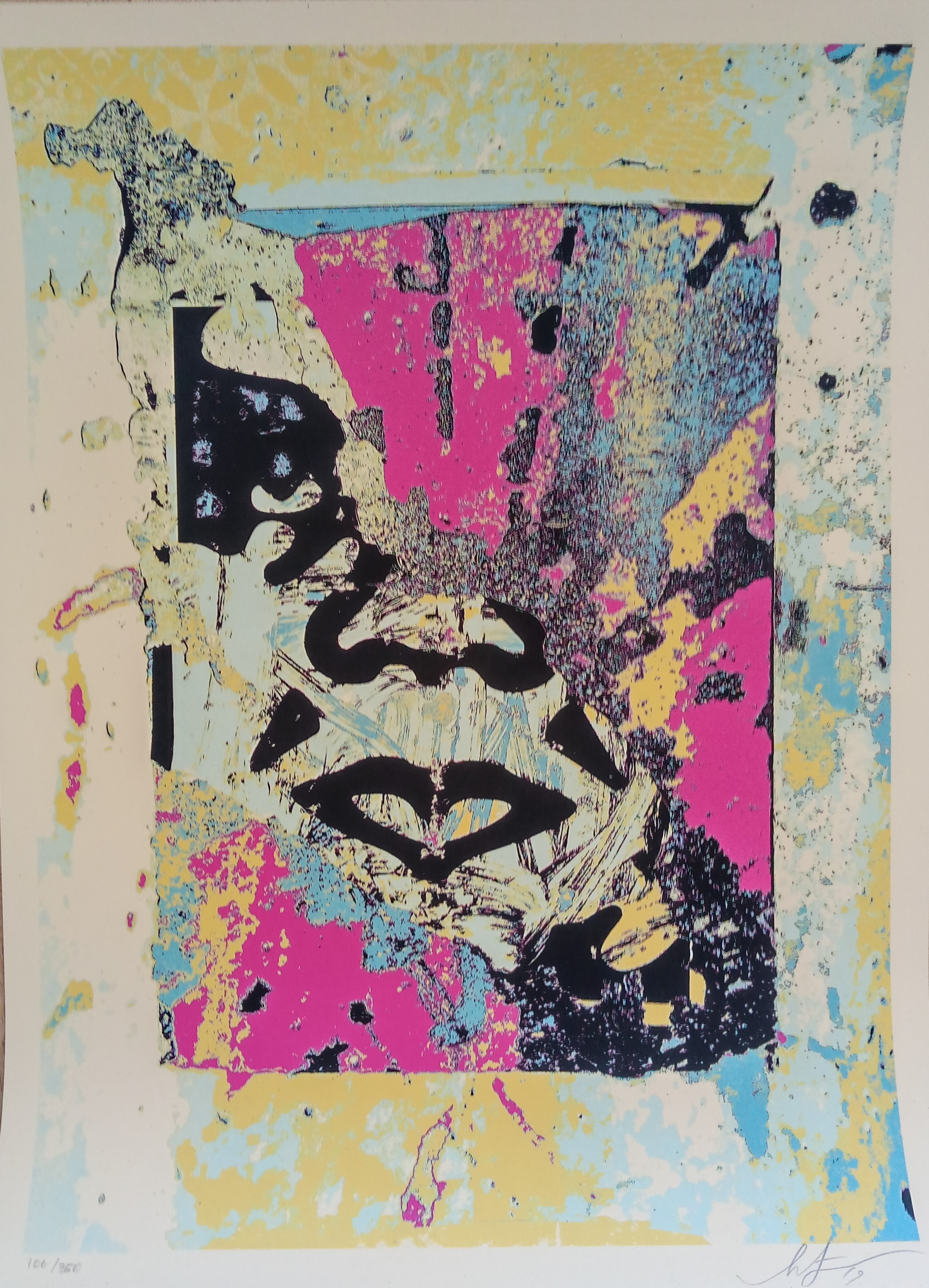 Shepard FAIREY (Obey) - Enhanced Disintegration Pink 2017 - Sérigraphie ...