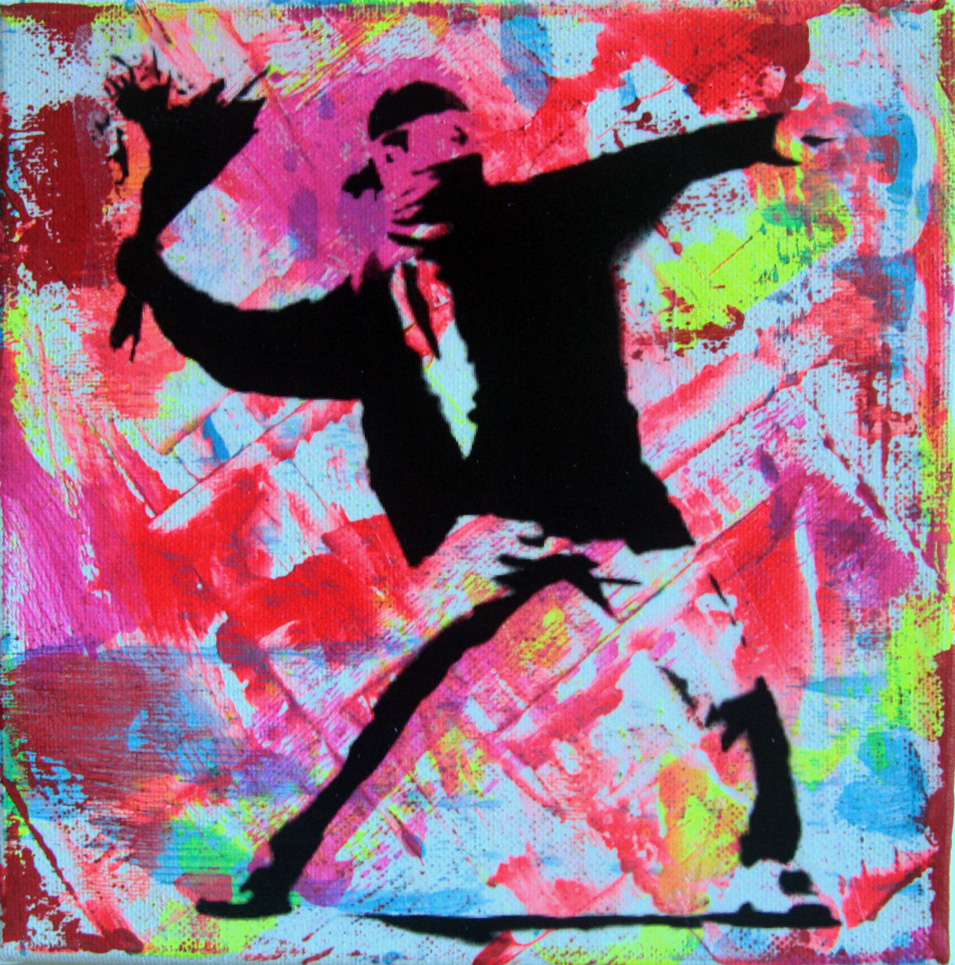 PyB - Anarchy Flowers (d'après) banksy , 2019, technique mixte - Street ...