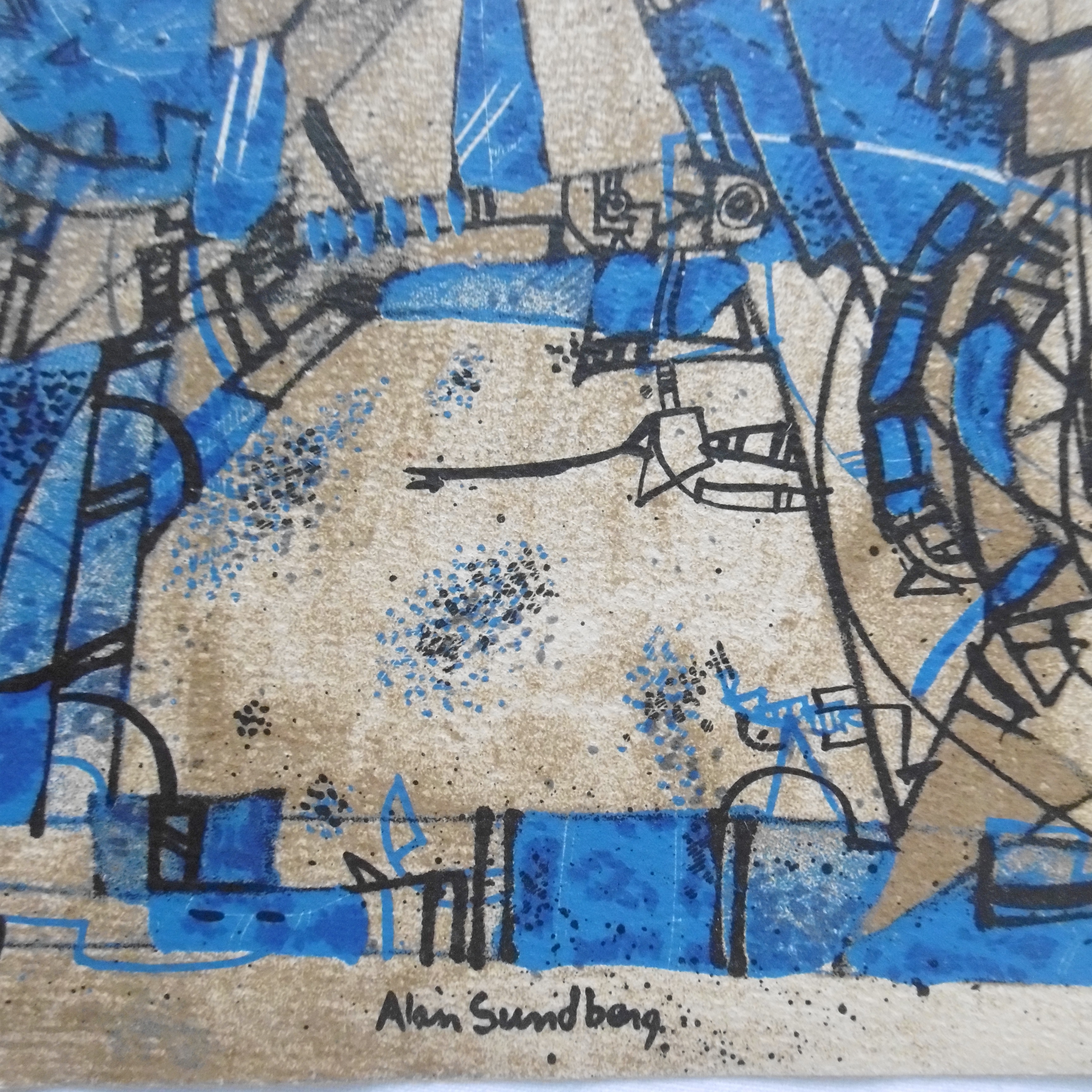 Alan Frederick Sundberg - Blue birds, 1980, Lithograph - Contemporary ...