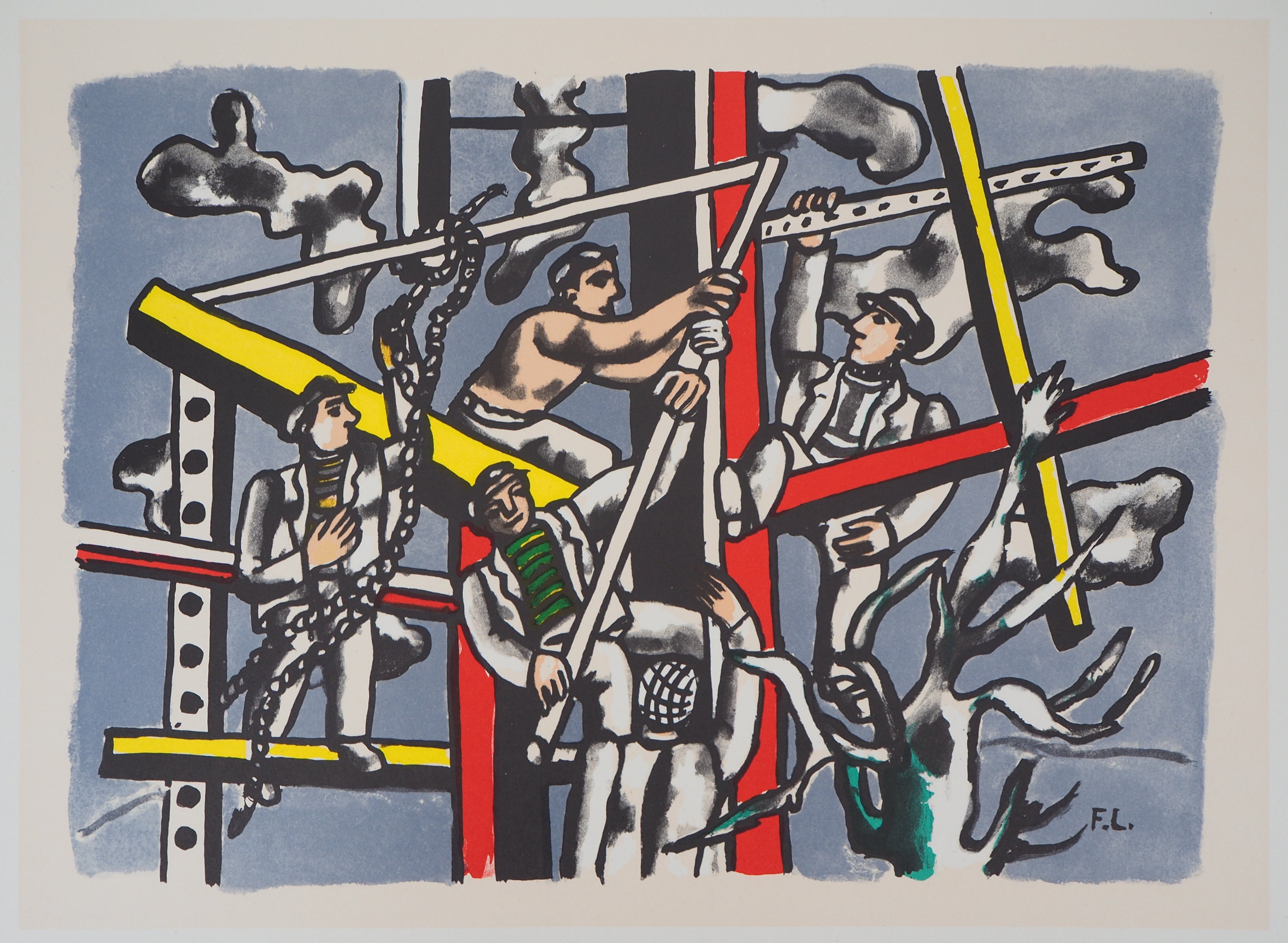Fernand LÉGER, The constructors, signed lithograph - Post War & Modern ...
