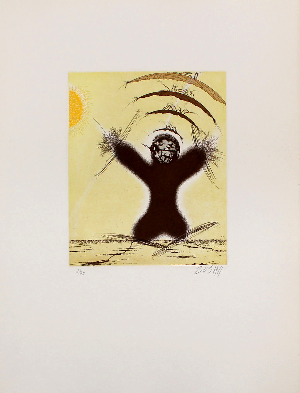 Evru ZUSH - Arte Para Curarte Soplanes, 1994 - Gravur mit Bleistift ...