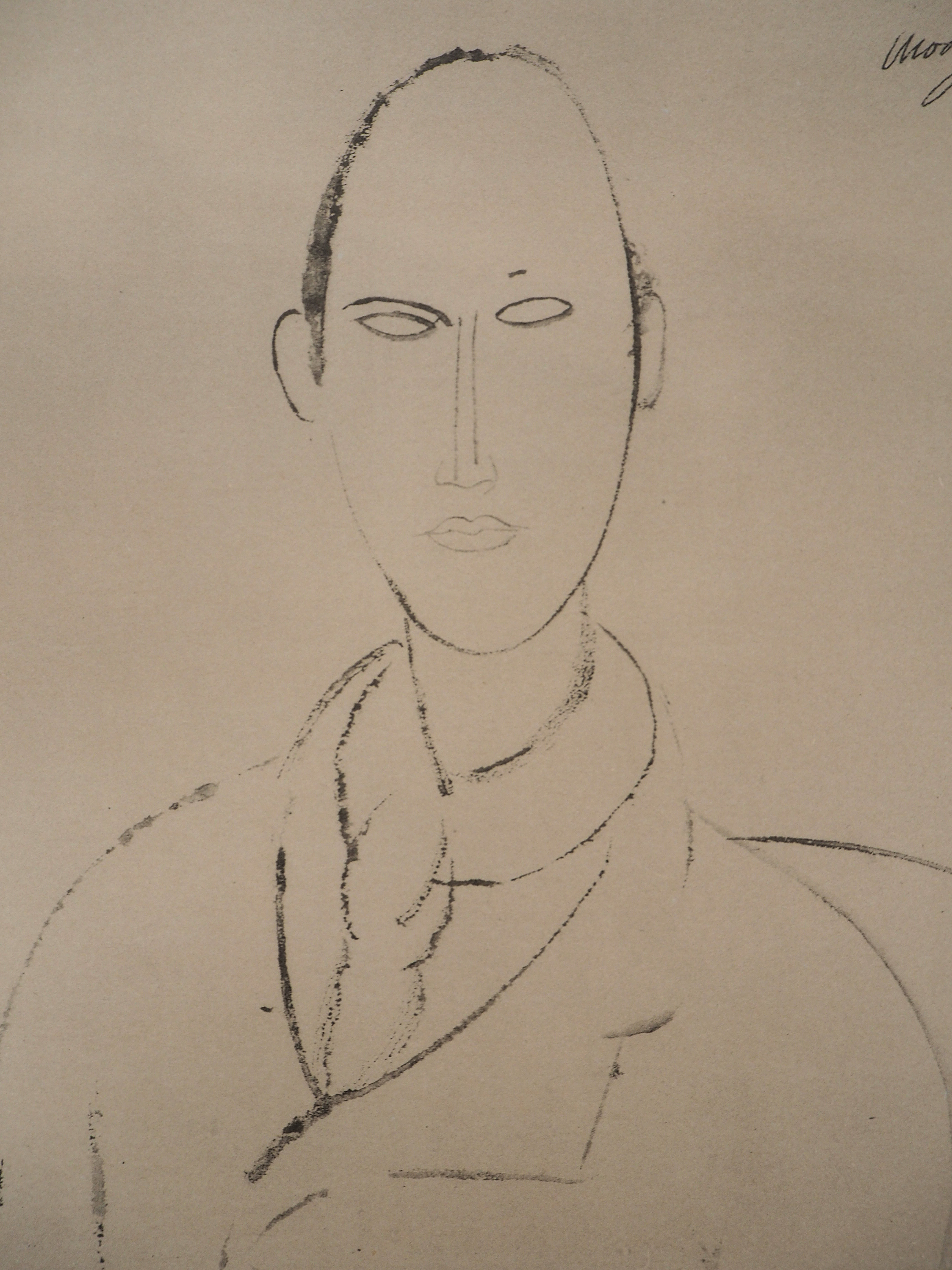 Amedeo MODIGLIANI (after) - Man with Scarf, 1959 - signed lithograph ...