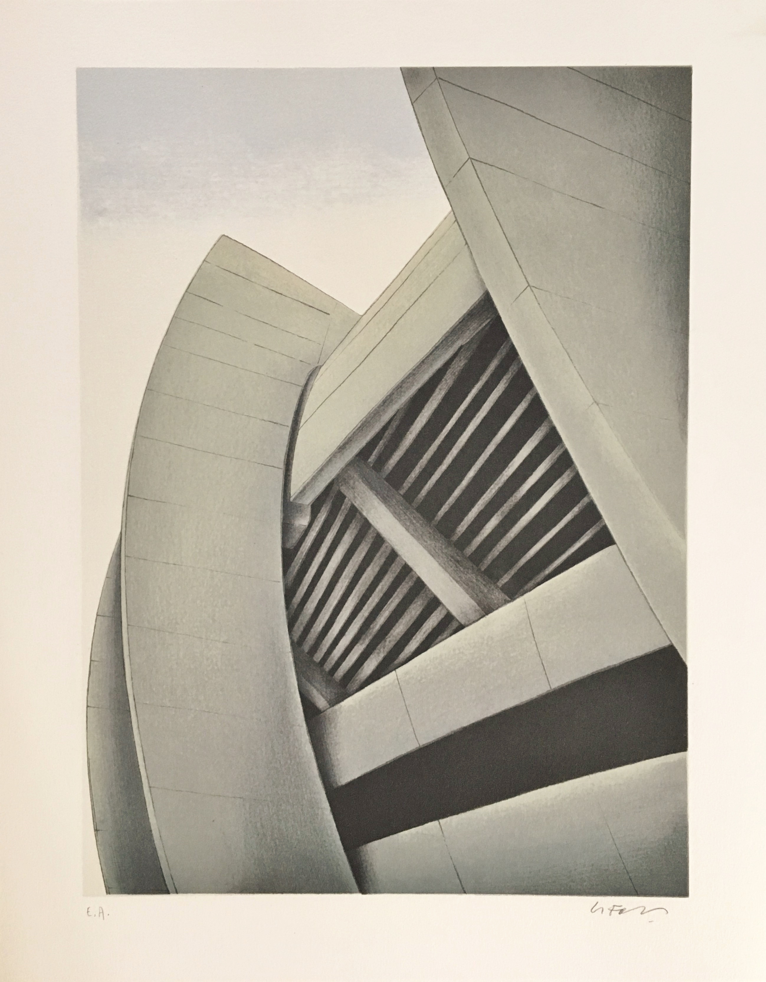 Alain LE FOLL - Parc des Princes, 1978 - Lithographie signée au crayon ...