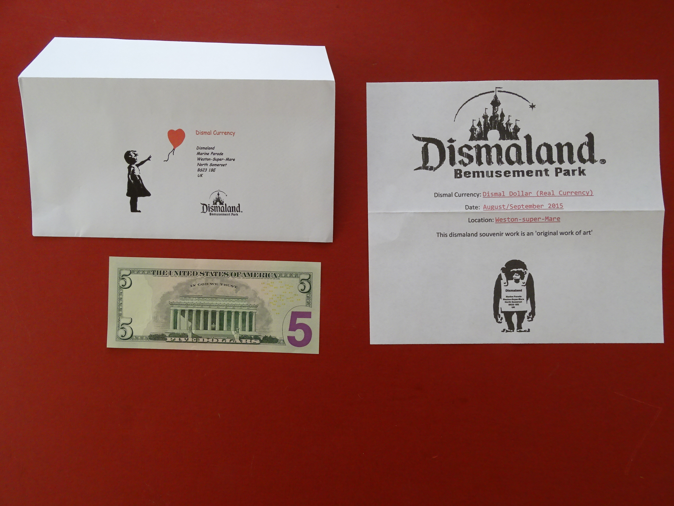 BANKSY (after) - Dismaland note - Banknote - Street Art - Plazzart