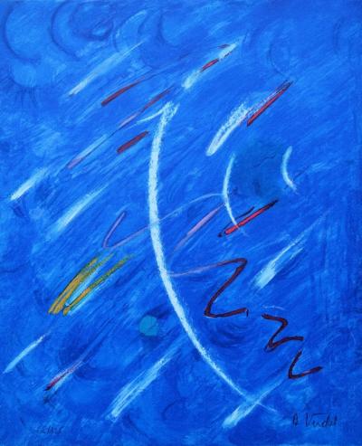 André VERDET : le rêve Bleu, 1992 - Lithographie originale signée et ...