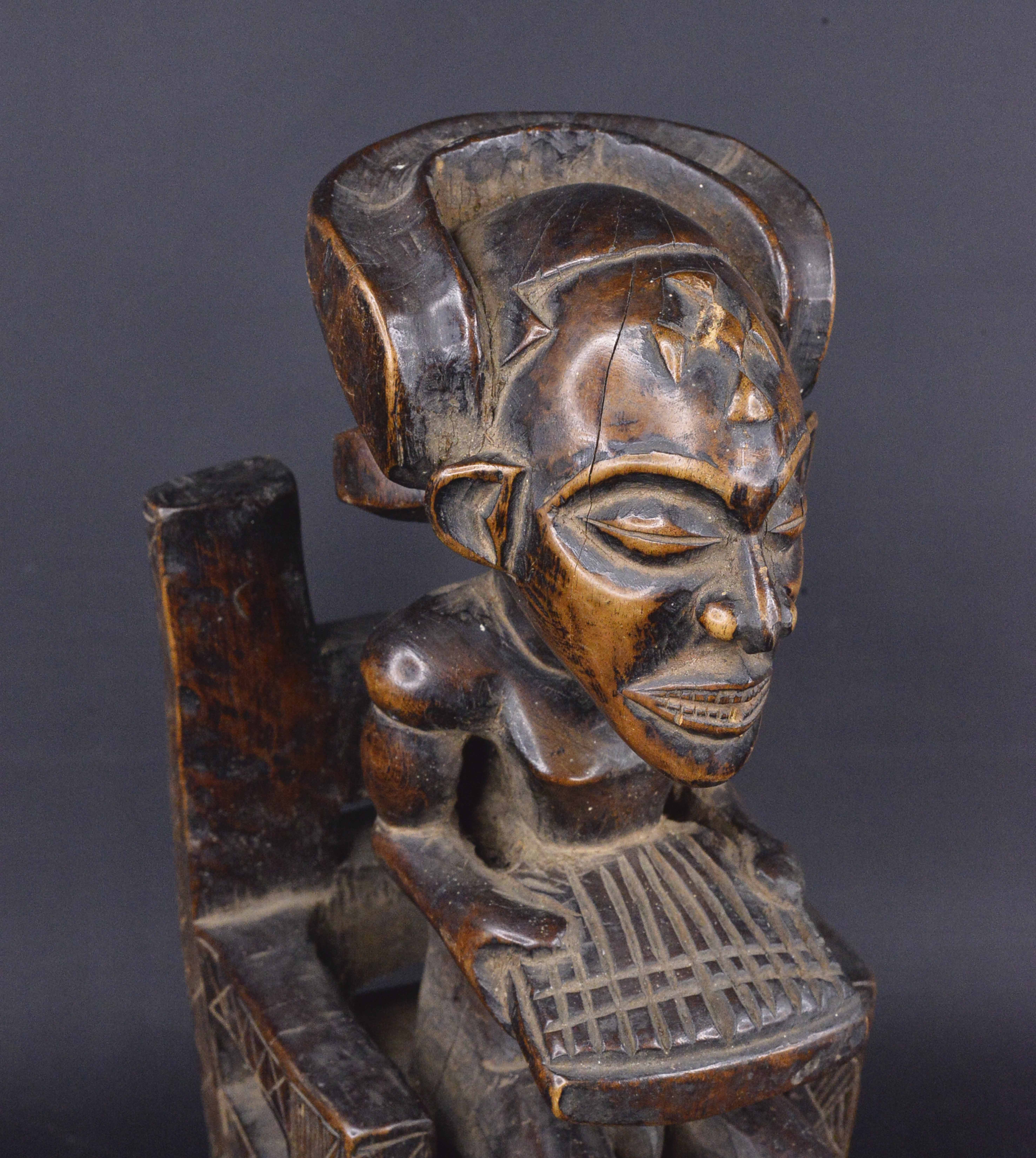 Democratic Republic of Congo - Tchokwe African King Statue - African ...