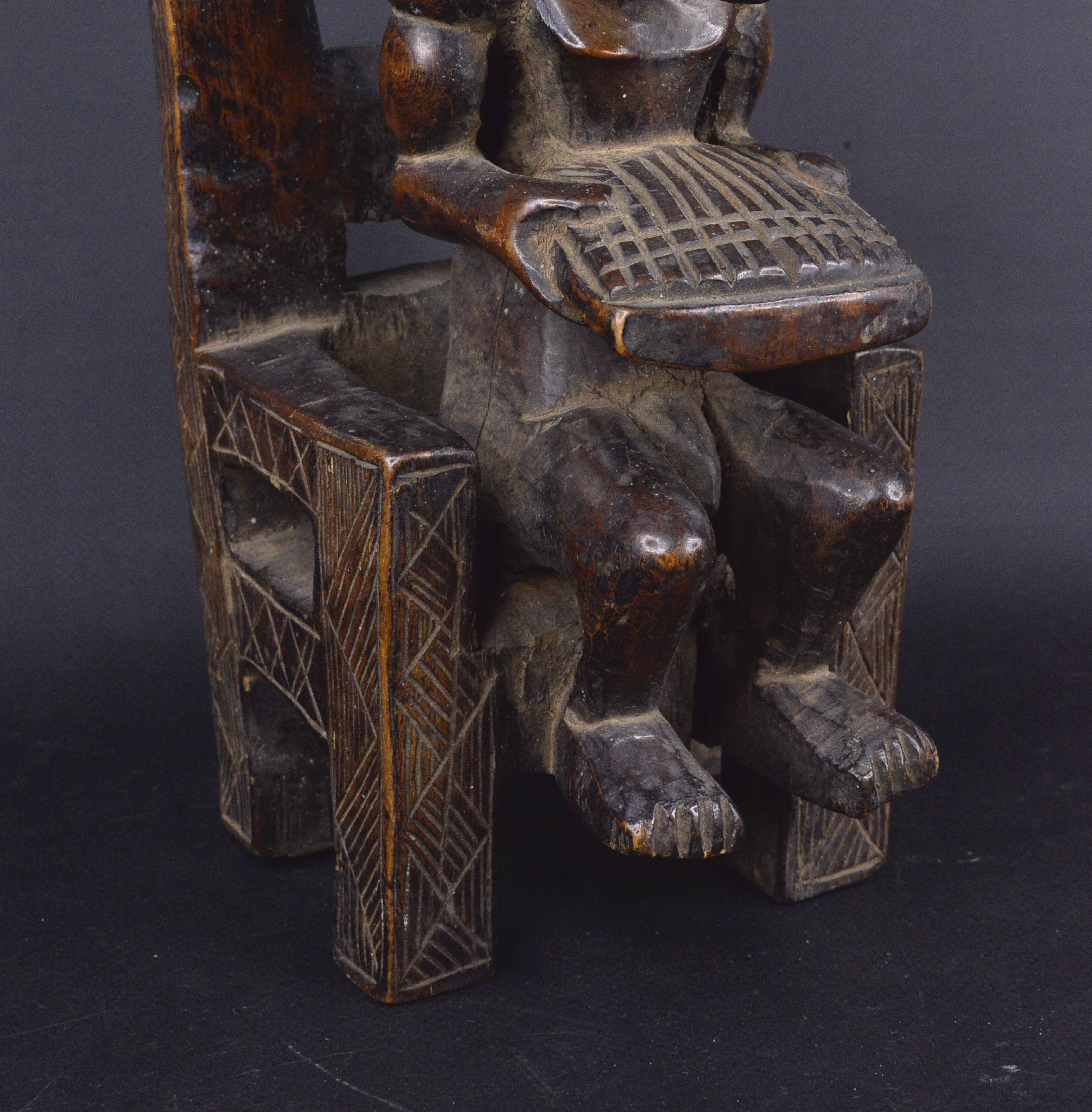 Democratic Republic of Congo - Tchokwe African King Statue - African ...