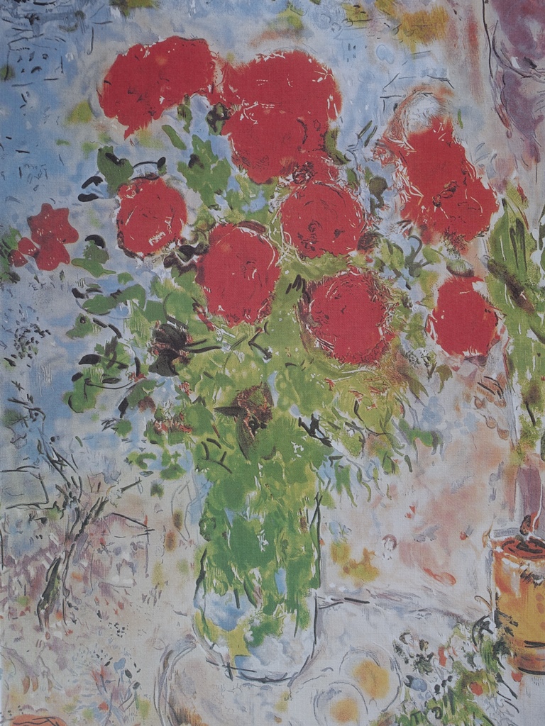 Marc CHAGALL (d'après) - Le bouquet rouge - Lithographie signée ...