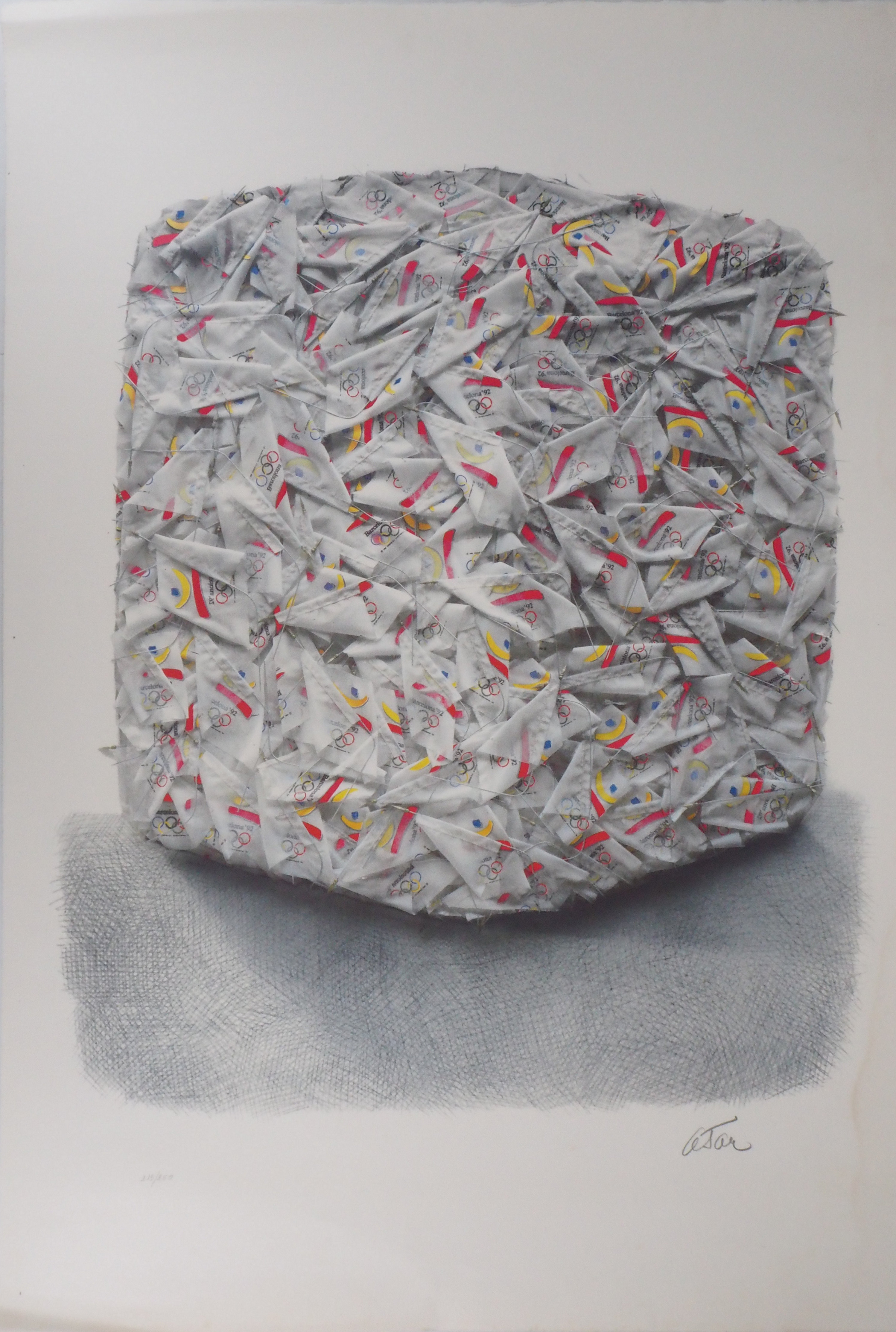 CESAR : Compression JO - 1992 - Lithographie originale signée - Art ...