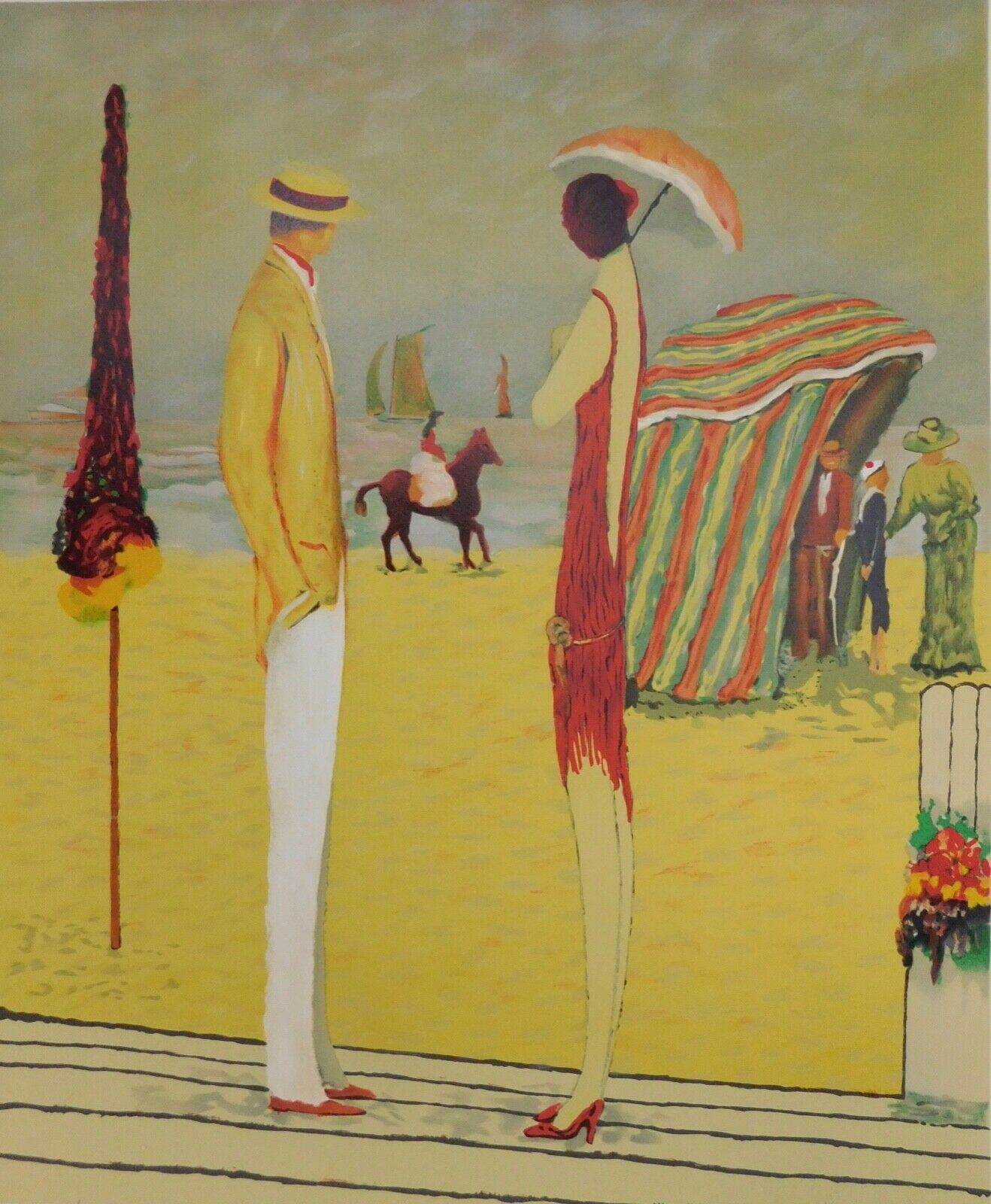 Ramon DILLEY - Deauville - Lithographie signée au crayon - Art Moderne ...