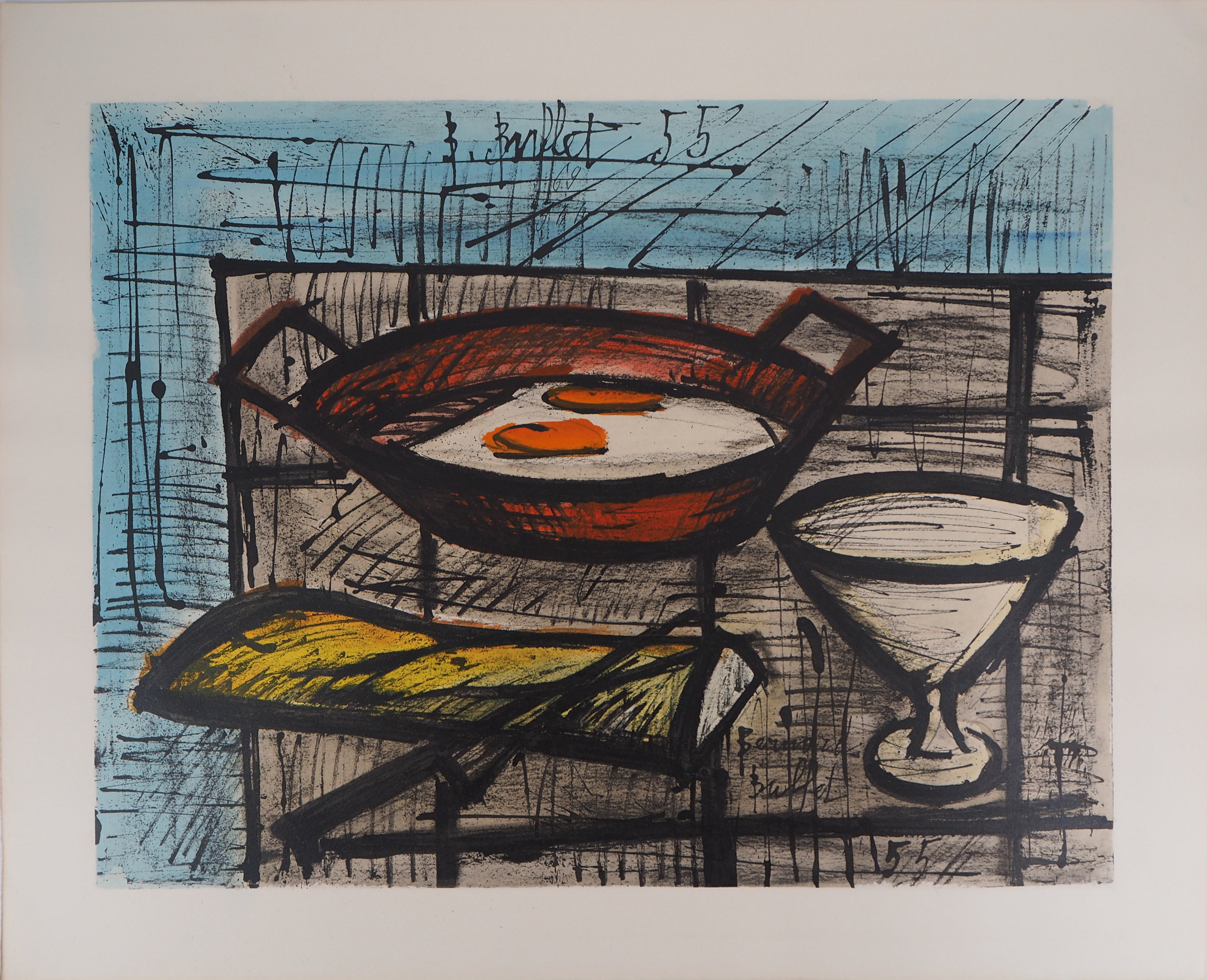 Bernard BUFFET: Bodegón con huevos, 1960 - Litografía firmada - Arte ...