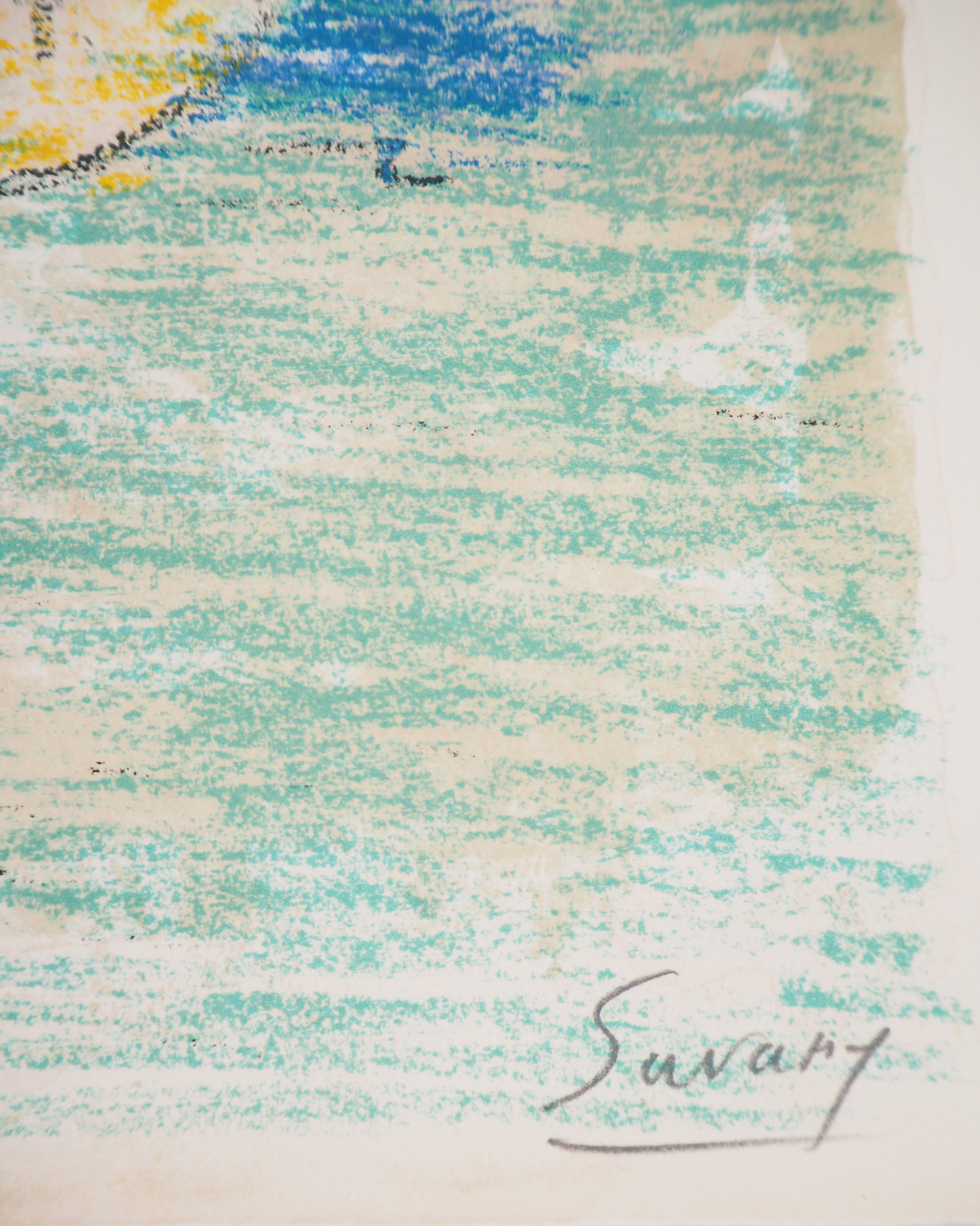 Robert SAVARY : Le Canal Saint Martin, 1969 - Lithographie originale ...