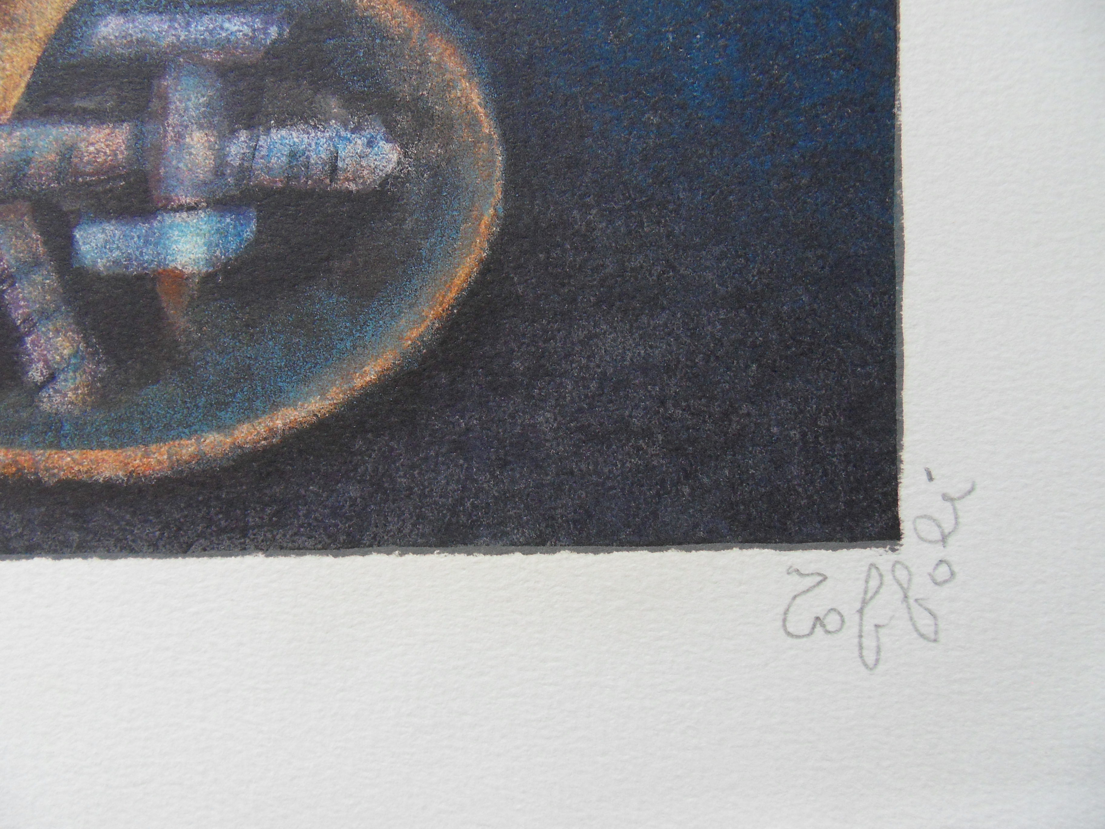 Louis TOFFOLI - Der Spinner, 1986 - Lithografie mit Bleistift signiert ...