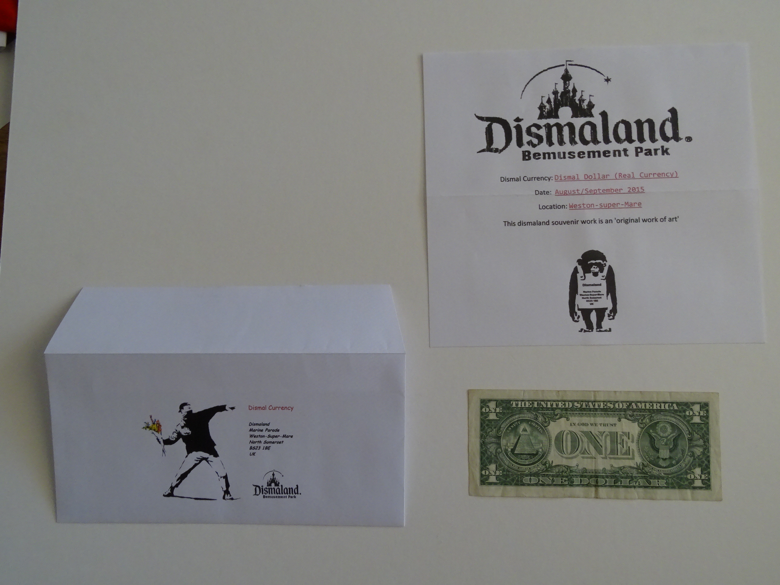 BANKSY (after) - Dismaland note - Banknote - Street Art - Plazzart