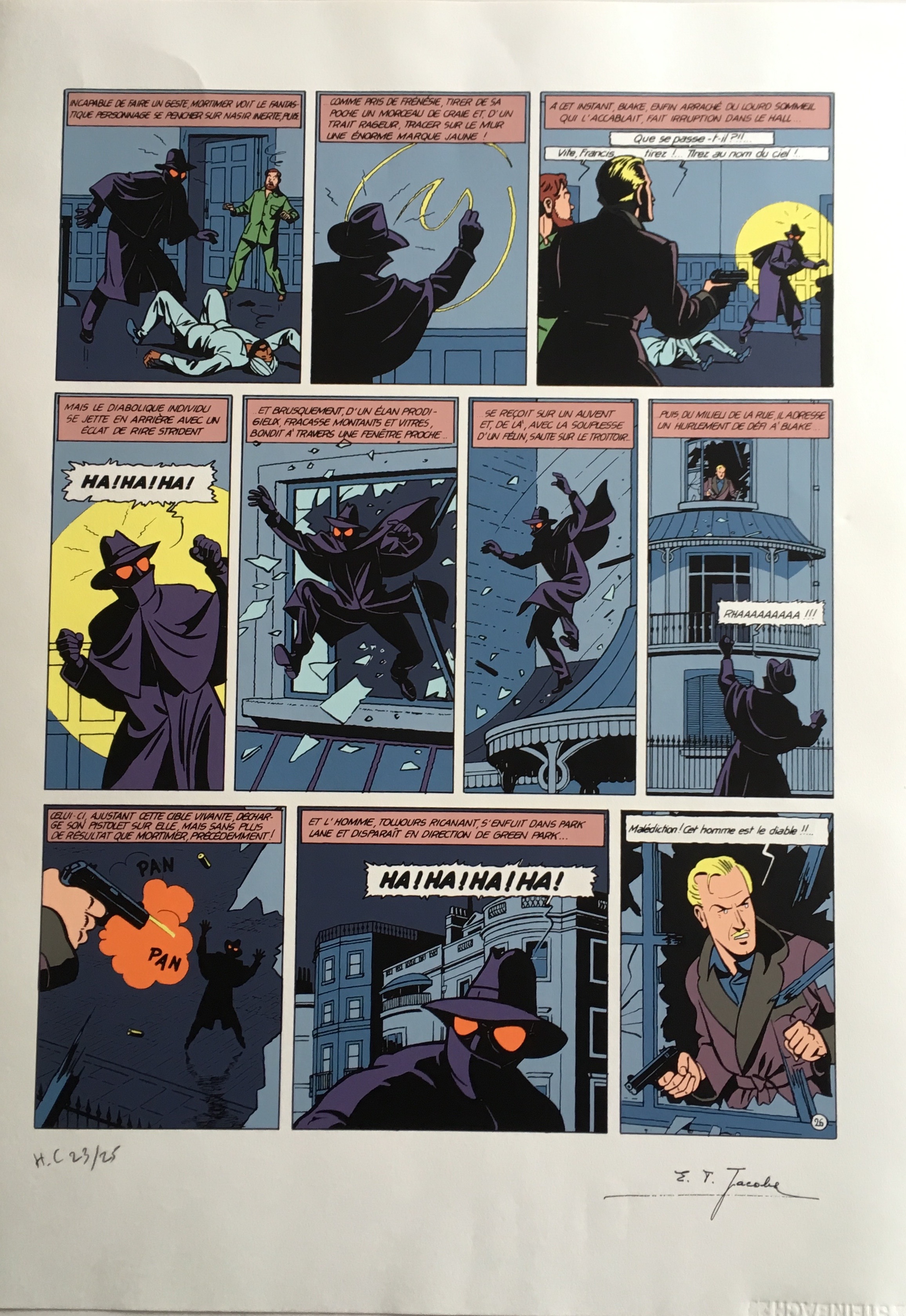 Sérigraphie Jacobs Blake et Mortimer Marque jaune | Barnebys