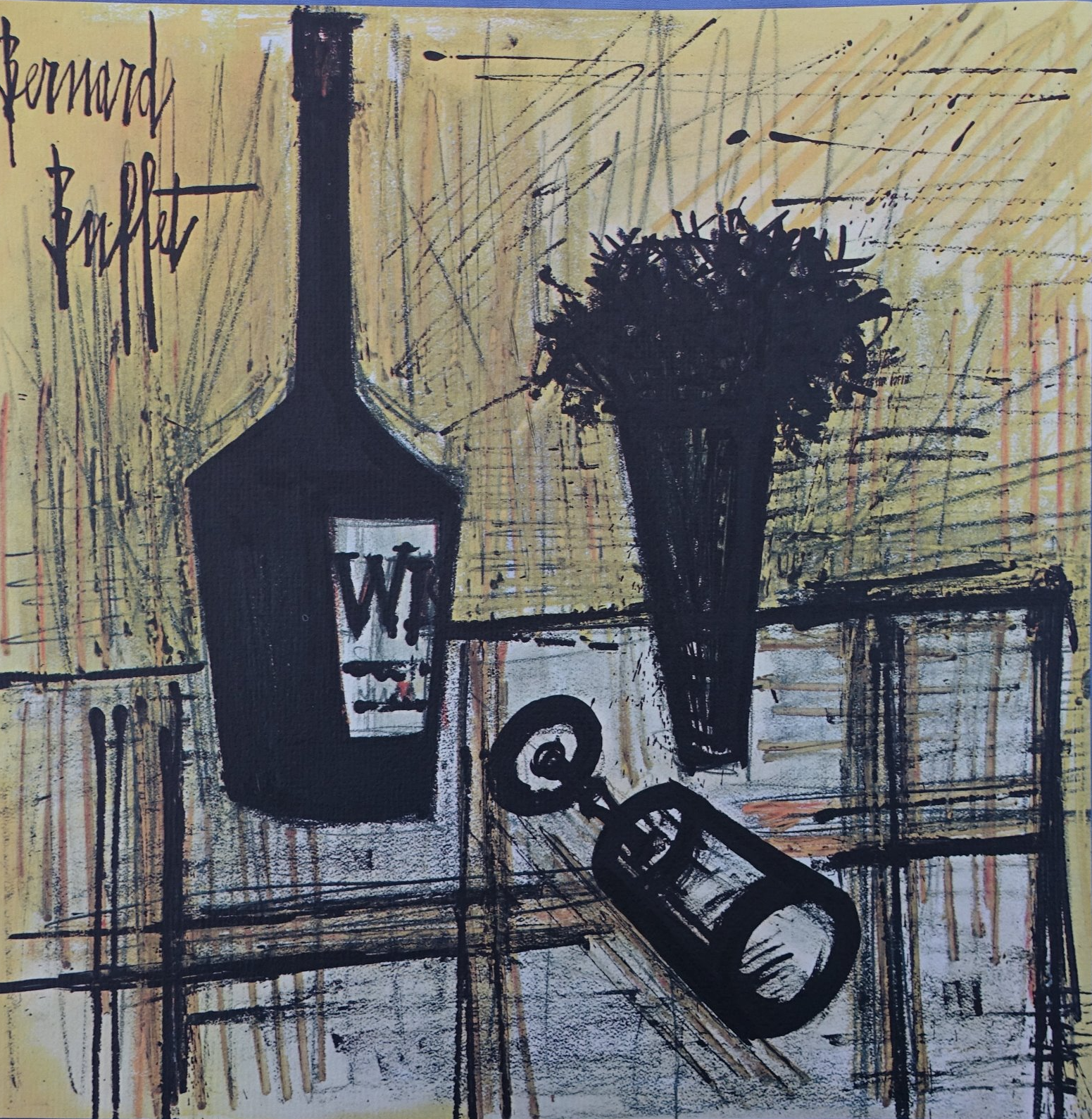 Bernard BUFFET : Still Life with Whisky, 1968 - Original signed ...