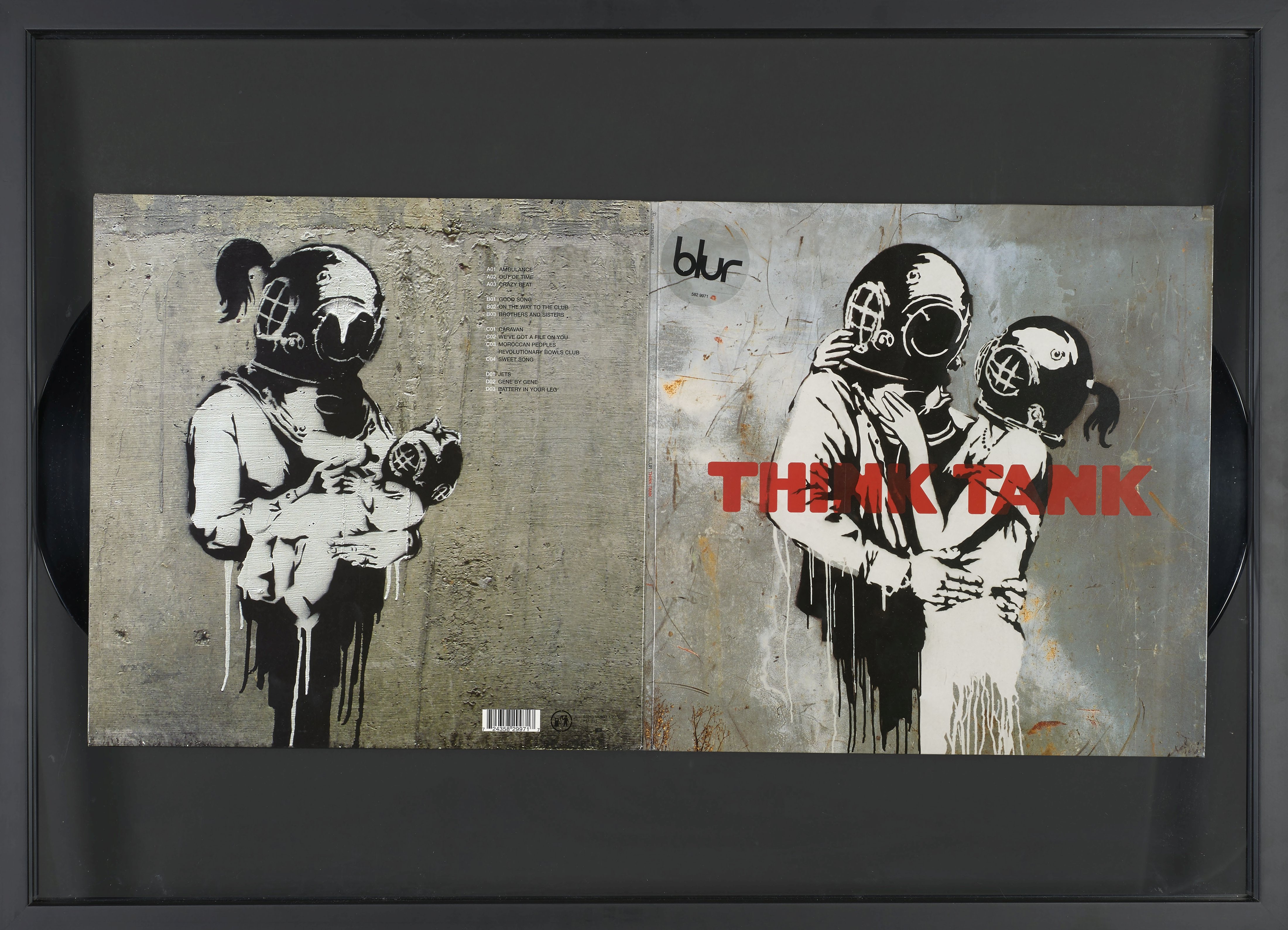 Banksy - Think Tank - Sérigraphie sur pochette de vinyl et vinyl ...