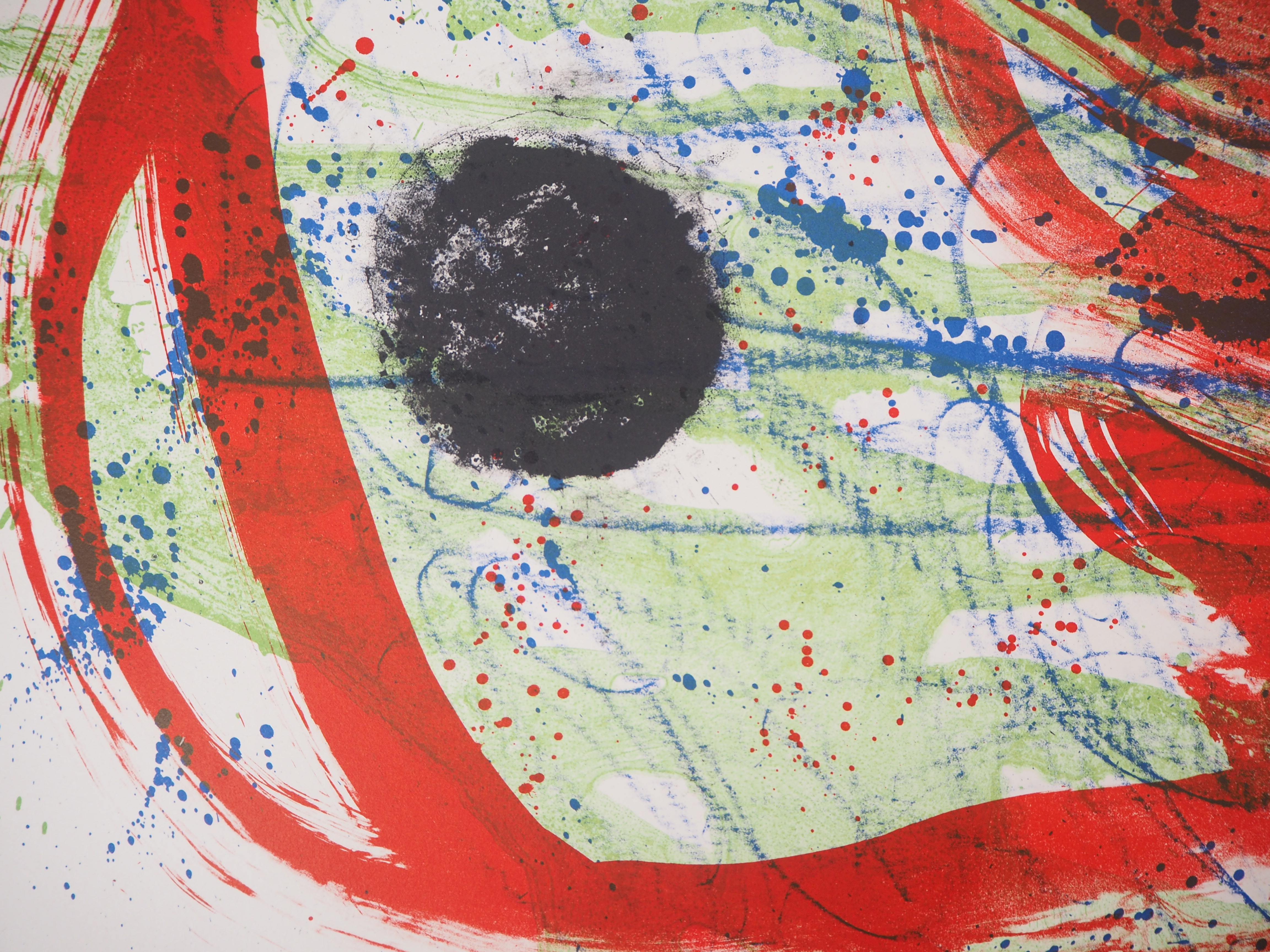 Joan MIRO : Rouge et vert - Grande lithographie originale, Signée au ...