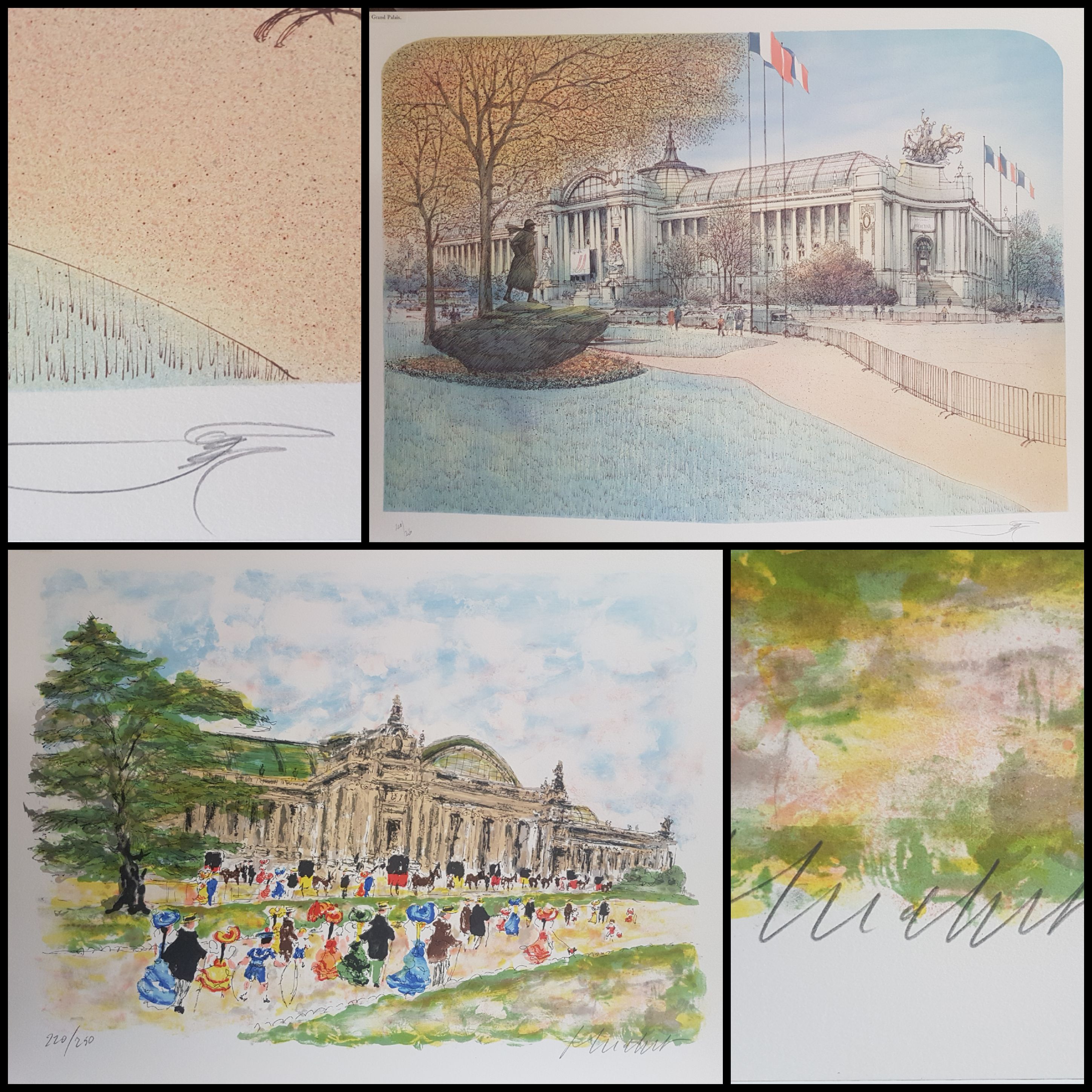 Urbain HUCHET - Le grand Palais - Deux lithographies originales signées ...