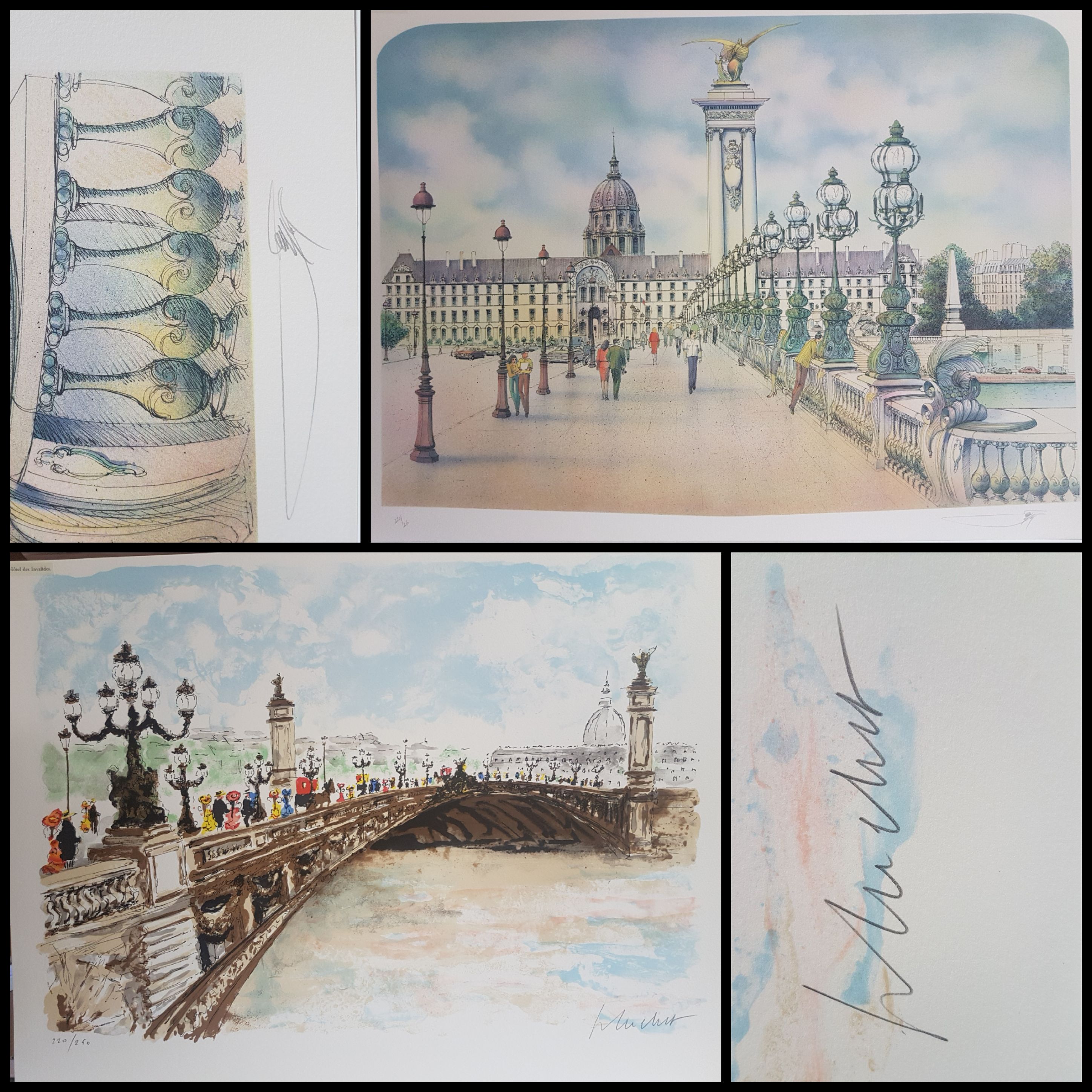 Urbain HUCHET - L'Hotel des Invalides - Deux lithographies originales ...