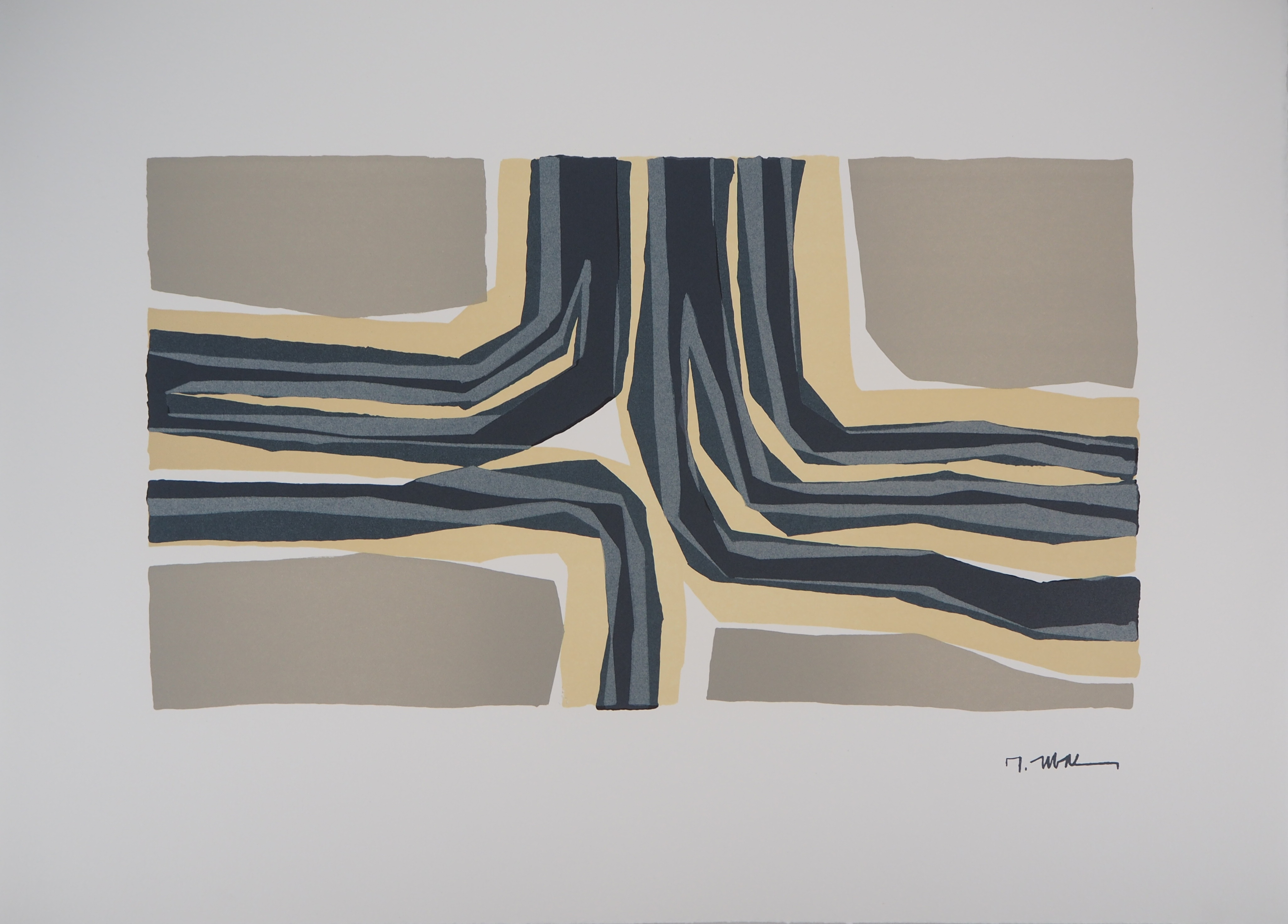 Raoul UBAC - Composition en beige - Lithographie signée - Art ...