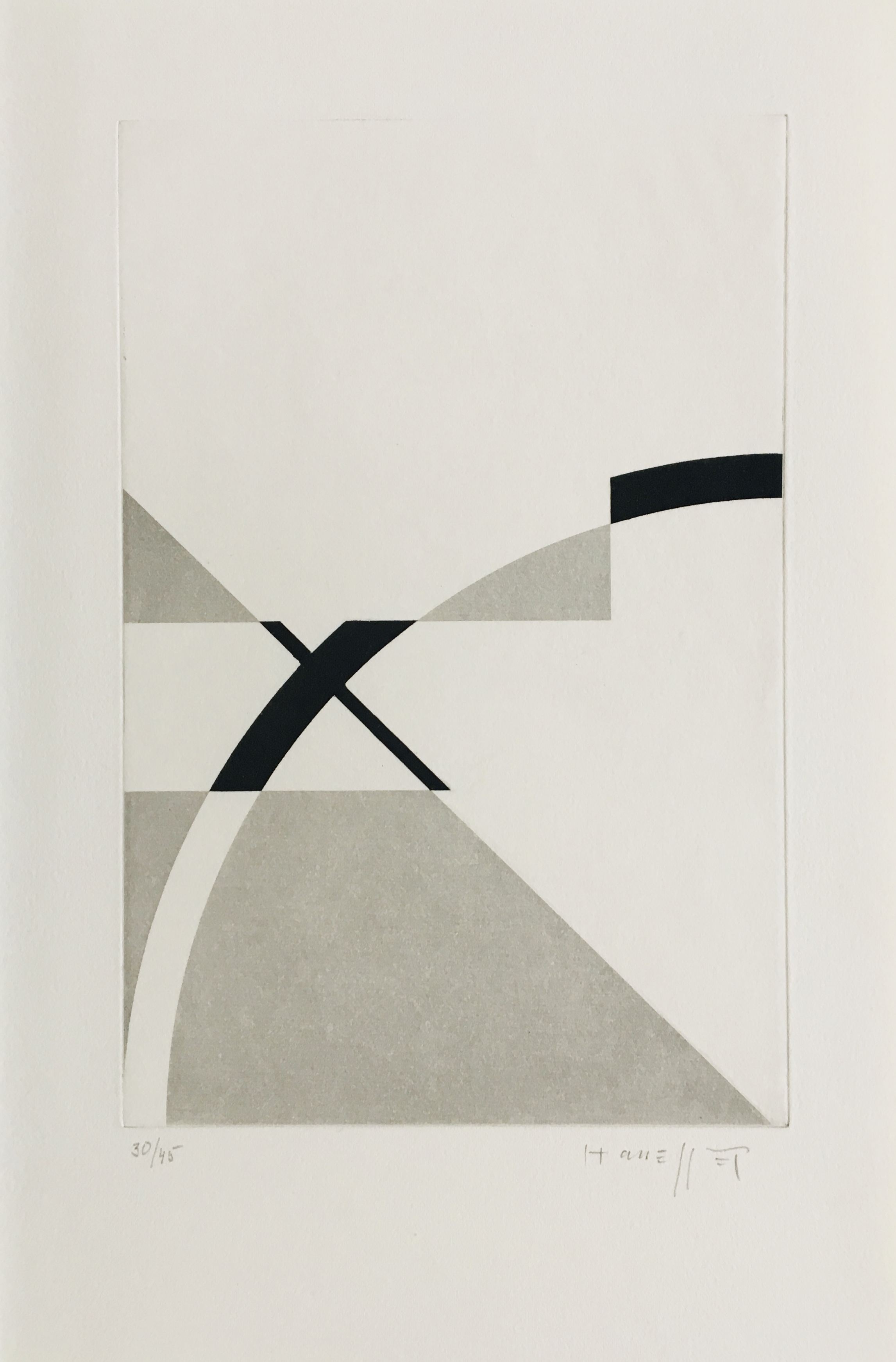 Gottfried HONEGGER - Parmenides IV, 1990, Signed etching - Contemporary ...