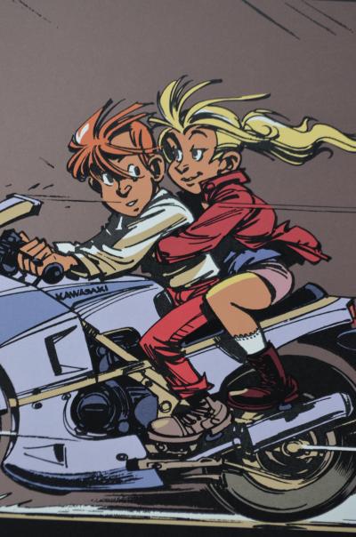 Janry - Spirou & Sceccotine, 1999 - Sérigraphie signée - Bandes ...
