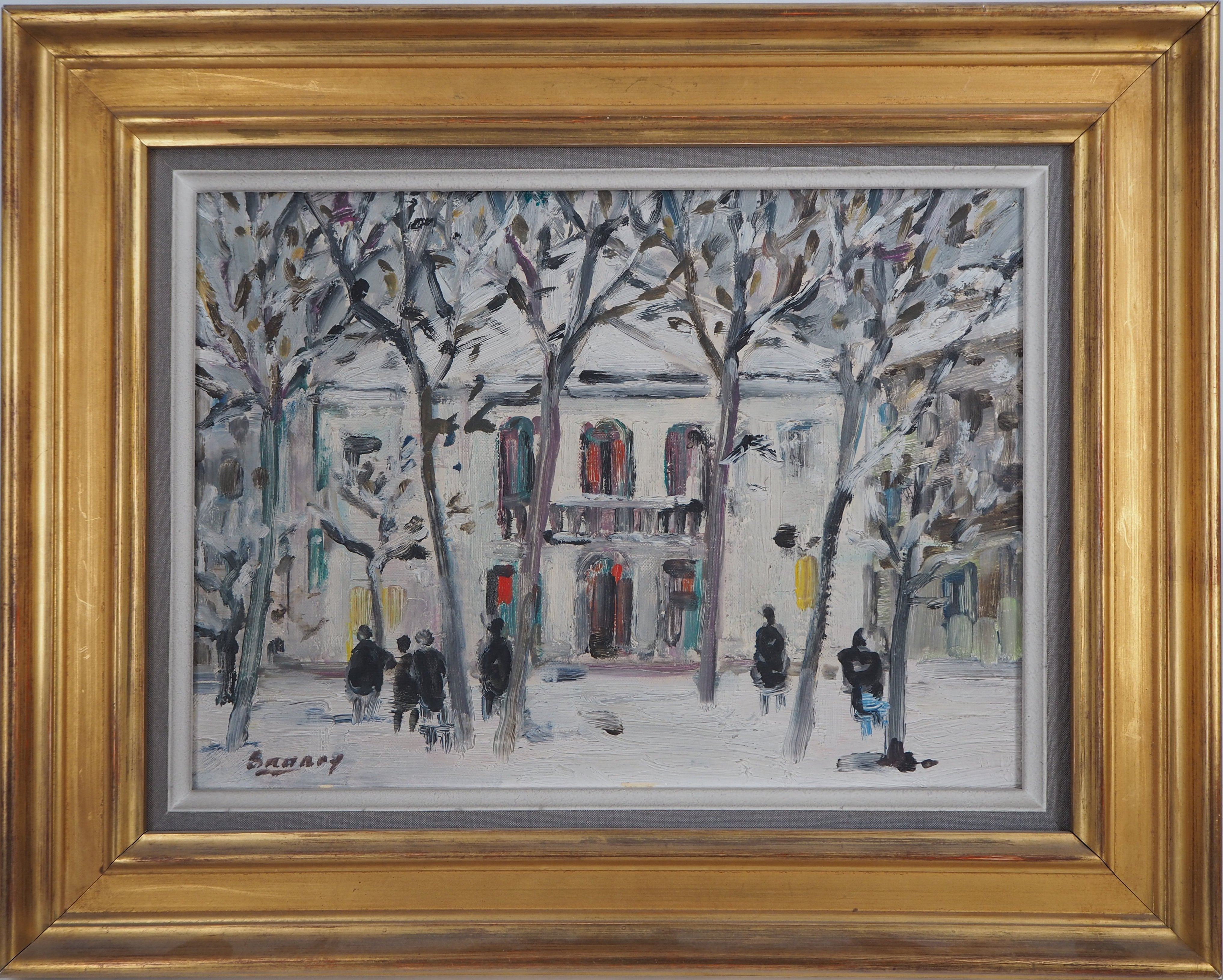 Robert SAVARY - Montmartre : le Théâtre de l'Atelier, 1969 - Signed oil ...