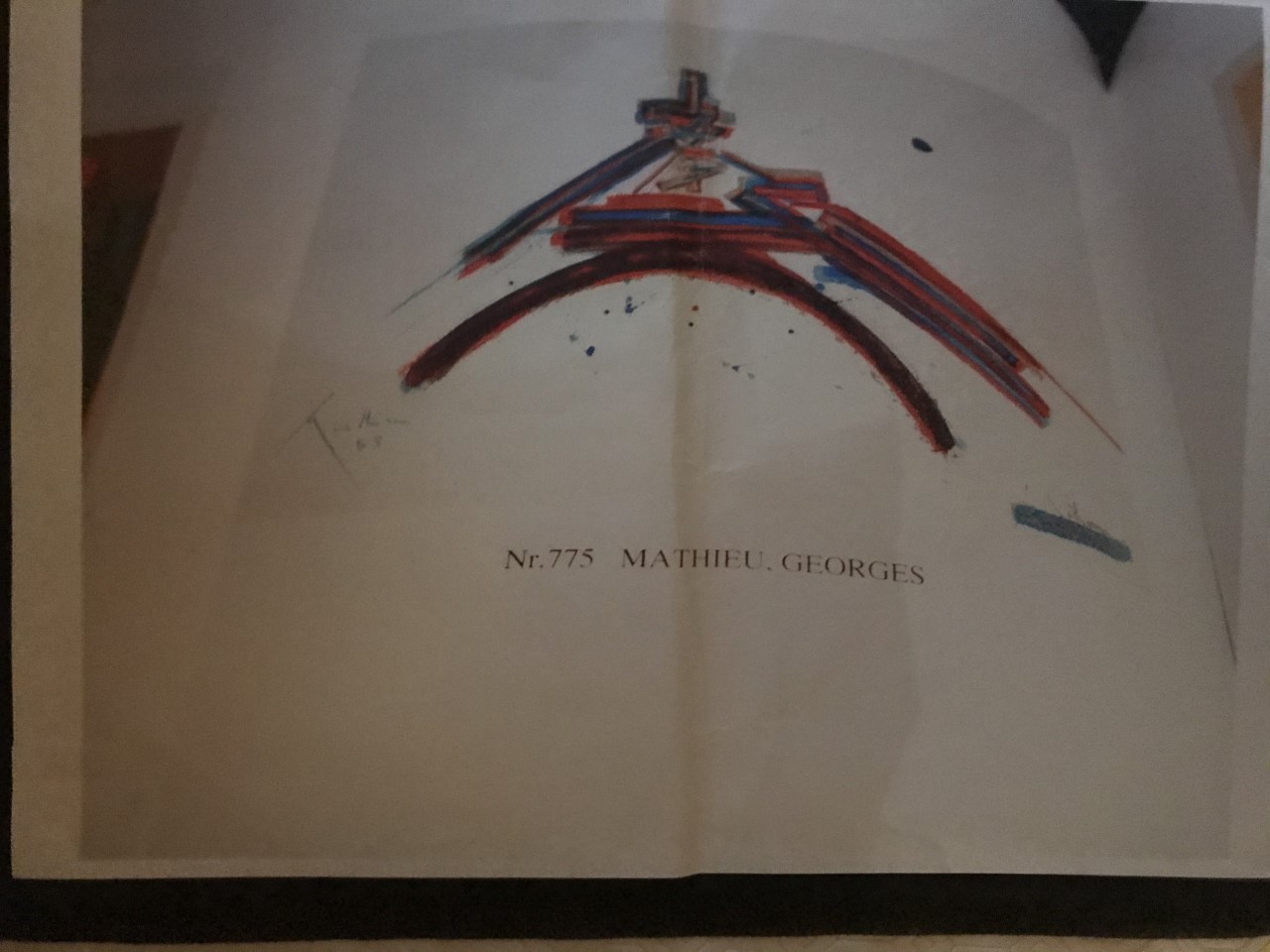 Georges MATHIEU - Composition, 1963 - Dessin à la gouache, encre et feutre - Art contemporain ...