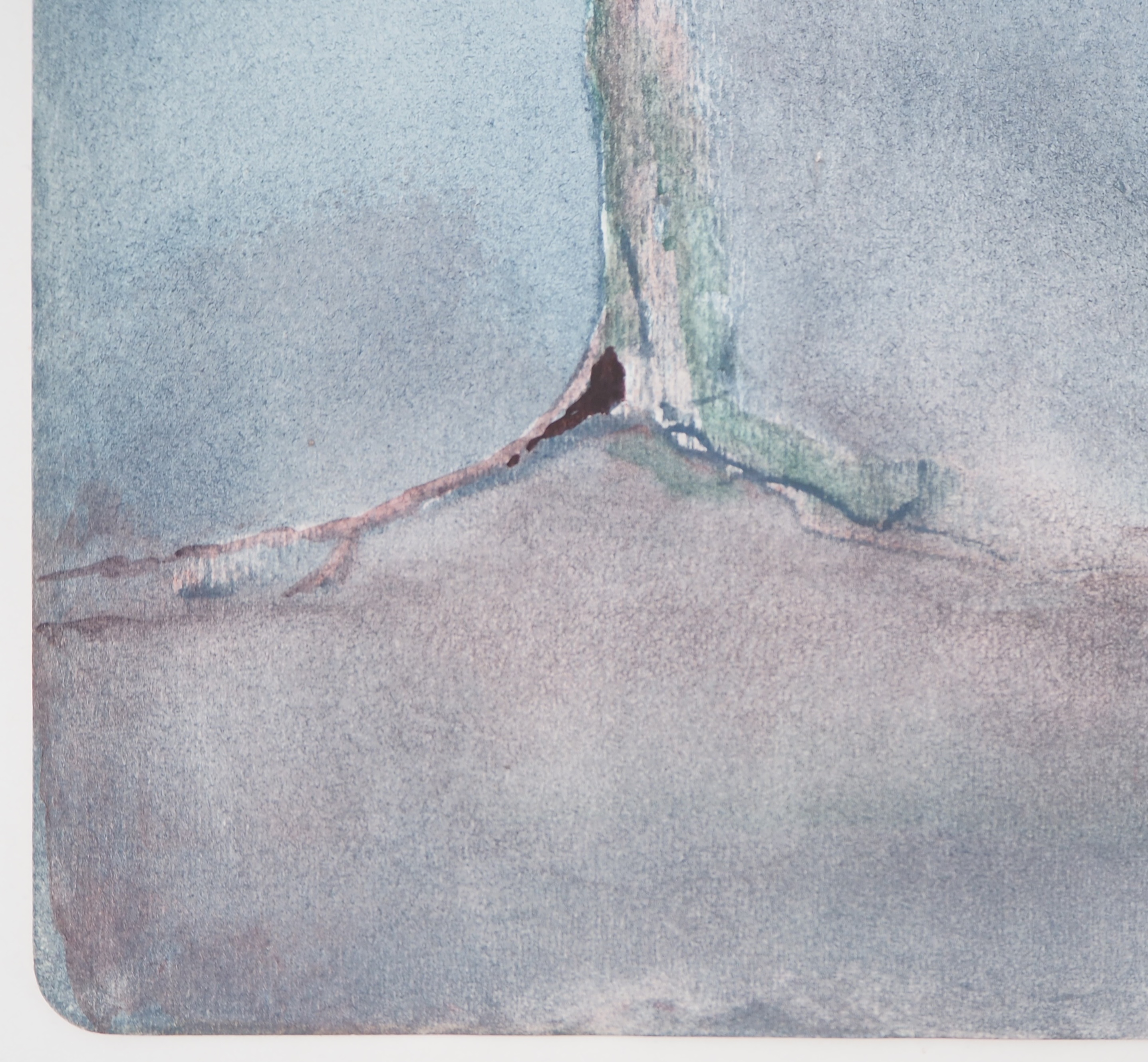 Lily MASSON : Arbre solitaire, 1972 - Aquarelle originale signée - Art ...