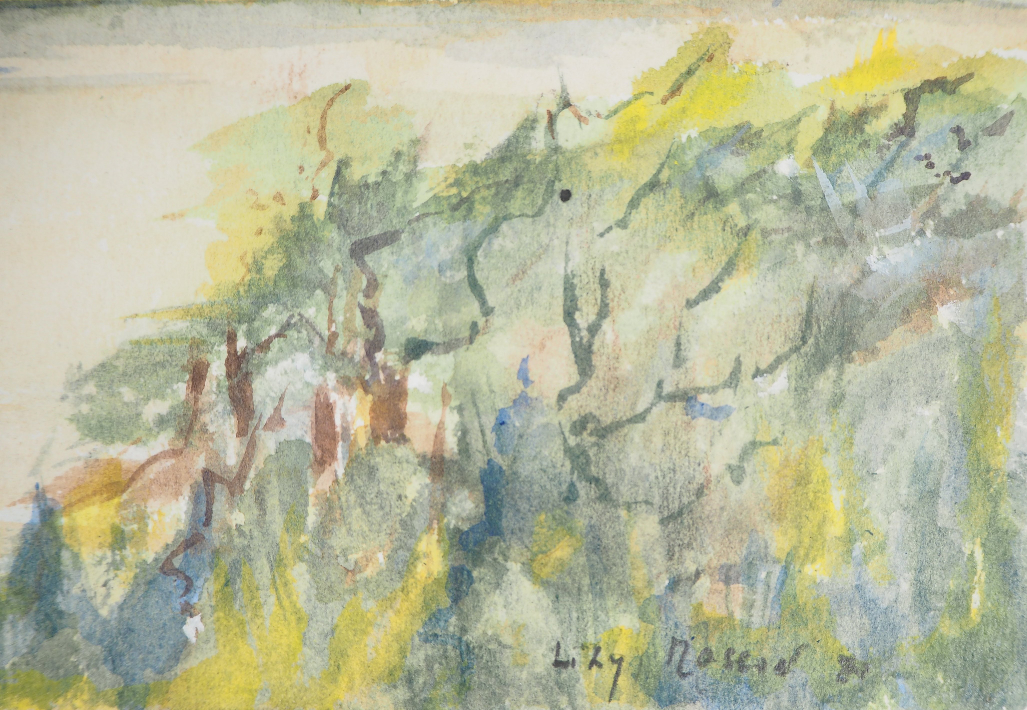 Lily MASSON - Imaginäre Landschaft in Griechenland, 1980 - Signierte ...