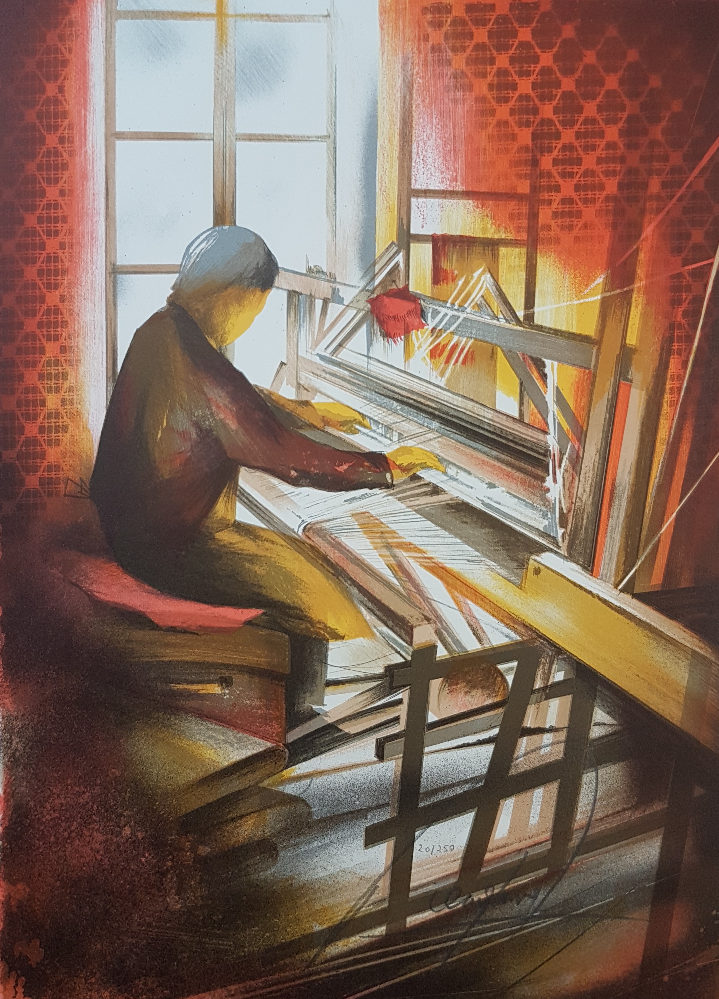 Raymond POULET - Le Tisserand, 1984 - Originallithographie mit ...