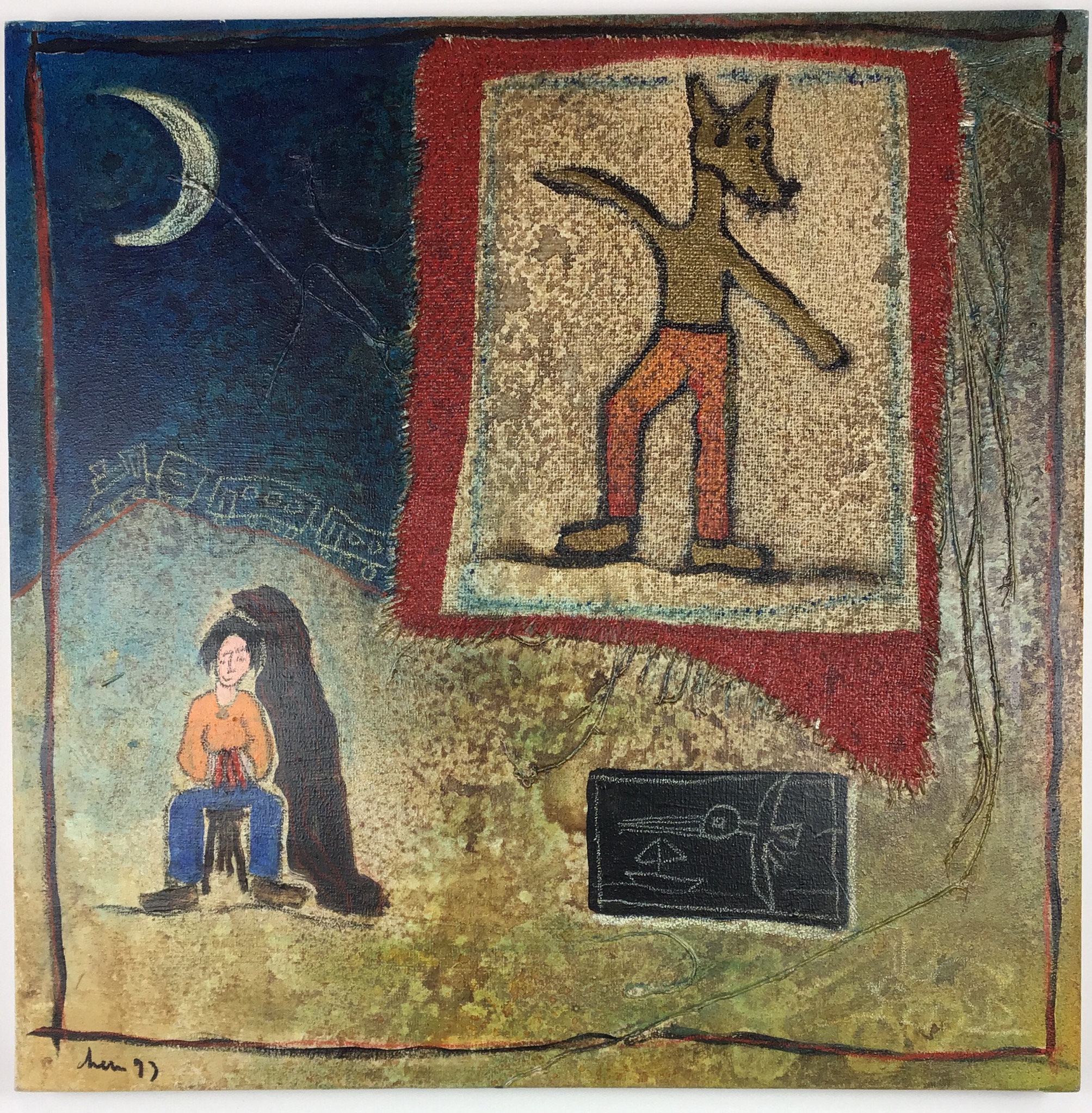 Didier CHENU - Salut petit loup, 1993 - Acrylic on canvas ...