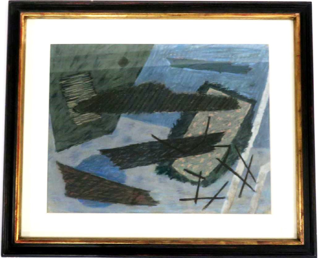 Henri GOETZ - Abstract composition, 1965 - Signed pastel - Art Moderne - Plazzart