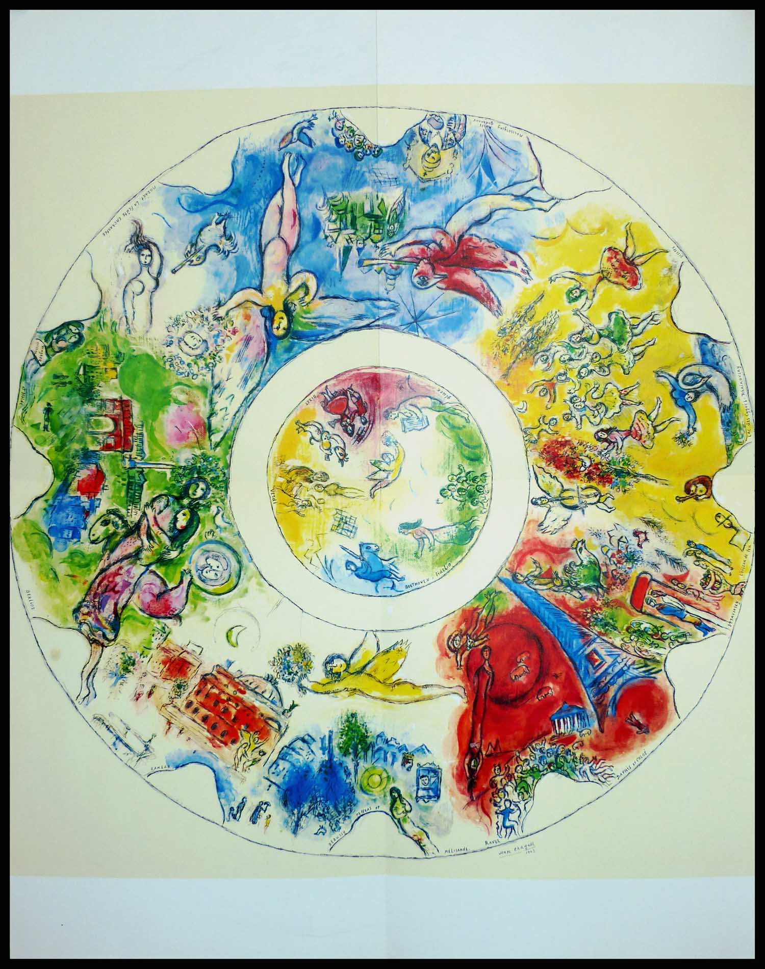 Marc CHAGALL (d'après) - Etude pour le plafond de l'Opéra de Paris ...