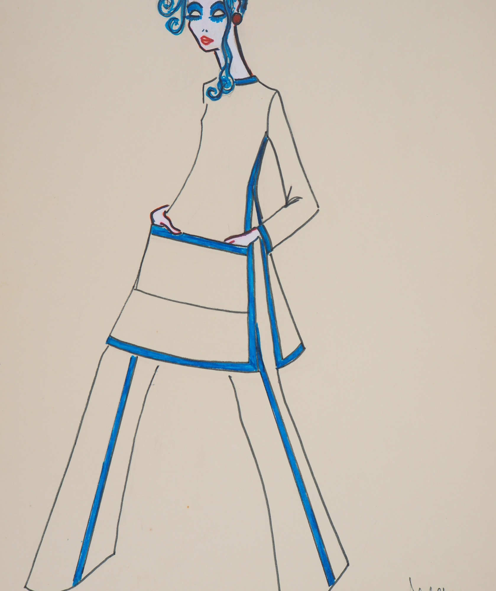 Serge PONS : Yves Saint Laurent, Tailleur sixties pattes d'éléphant ...