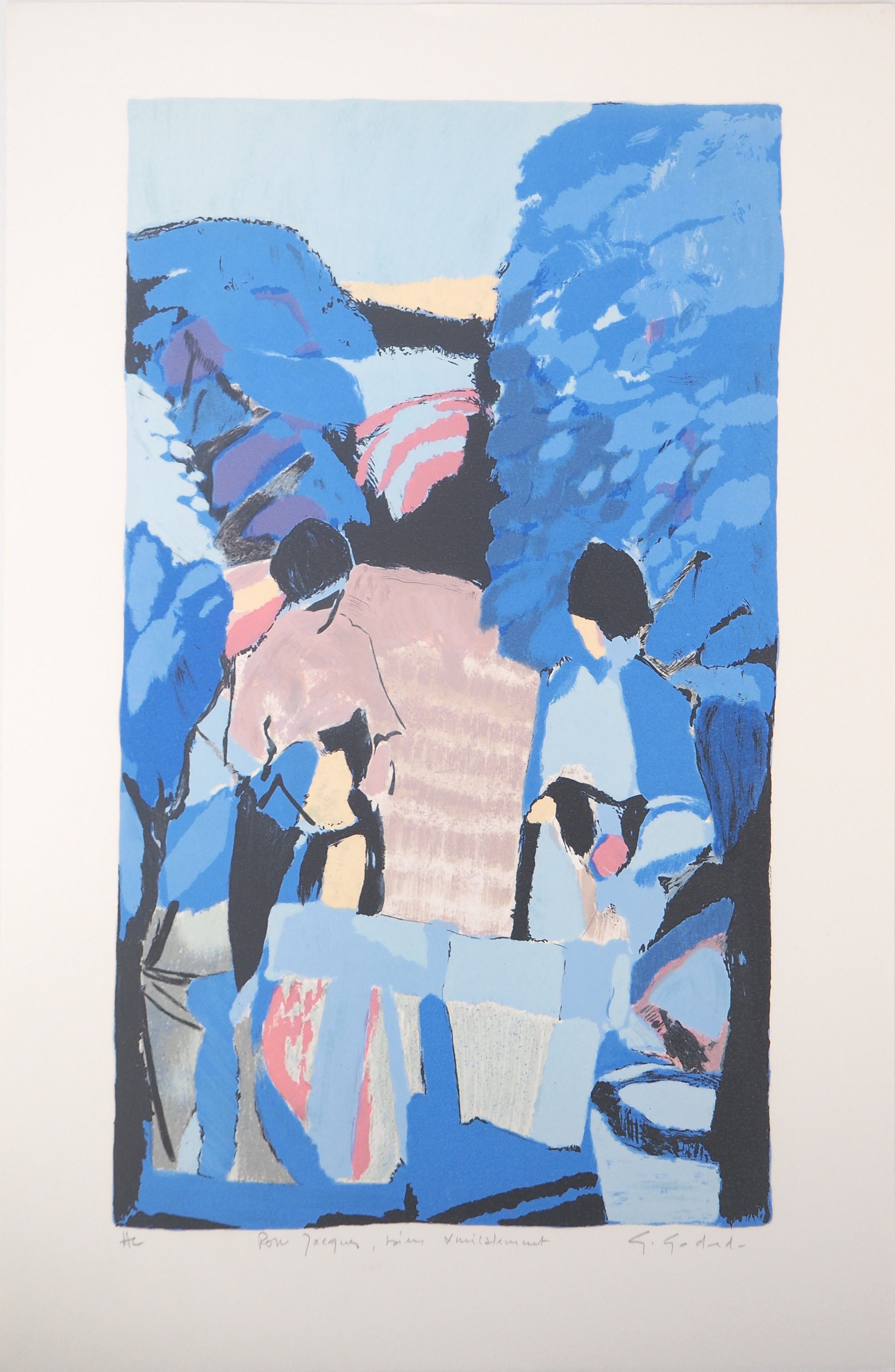 Gabriel GODARD - Paysage fauve - Lithographie originale signée et ...