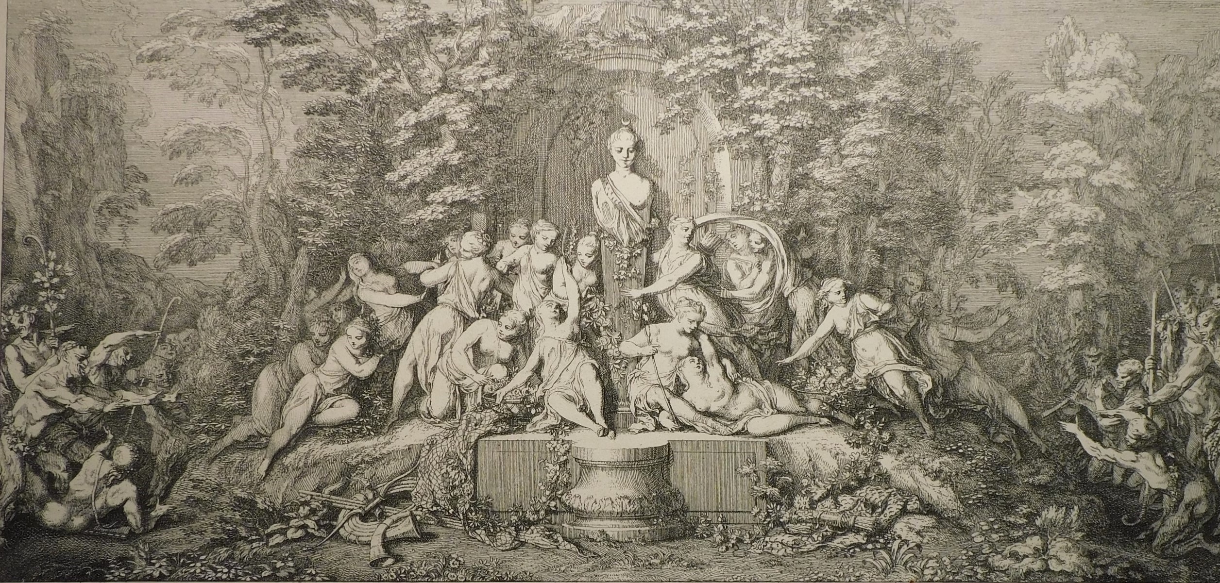 Claude GILLOT - Feste de Diane, troublé par des Satyres,18e siècle ...