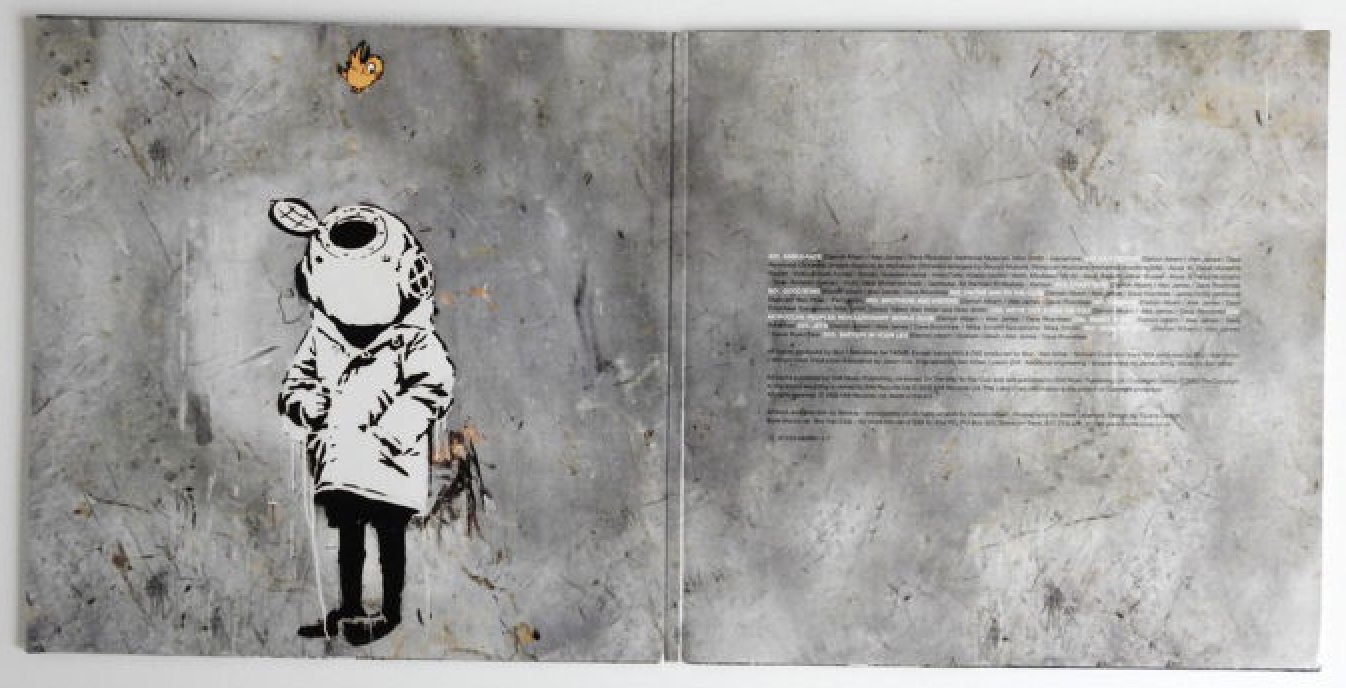 BANKSY (d'après) - THINK TANK, 2003 - Impression sur pochette vinyle ...