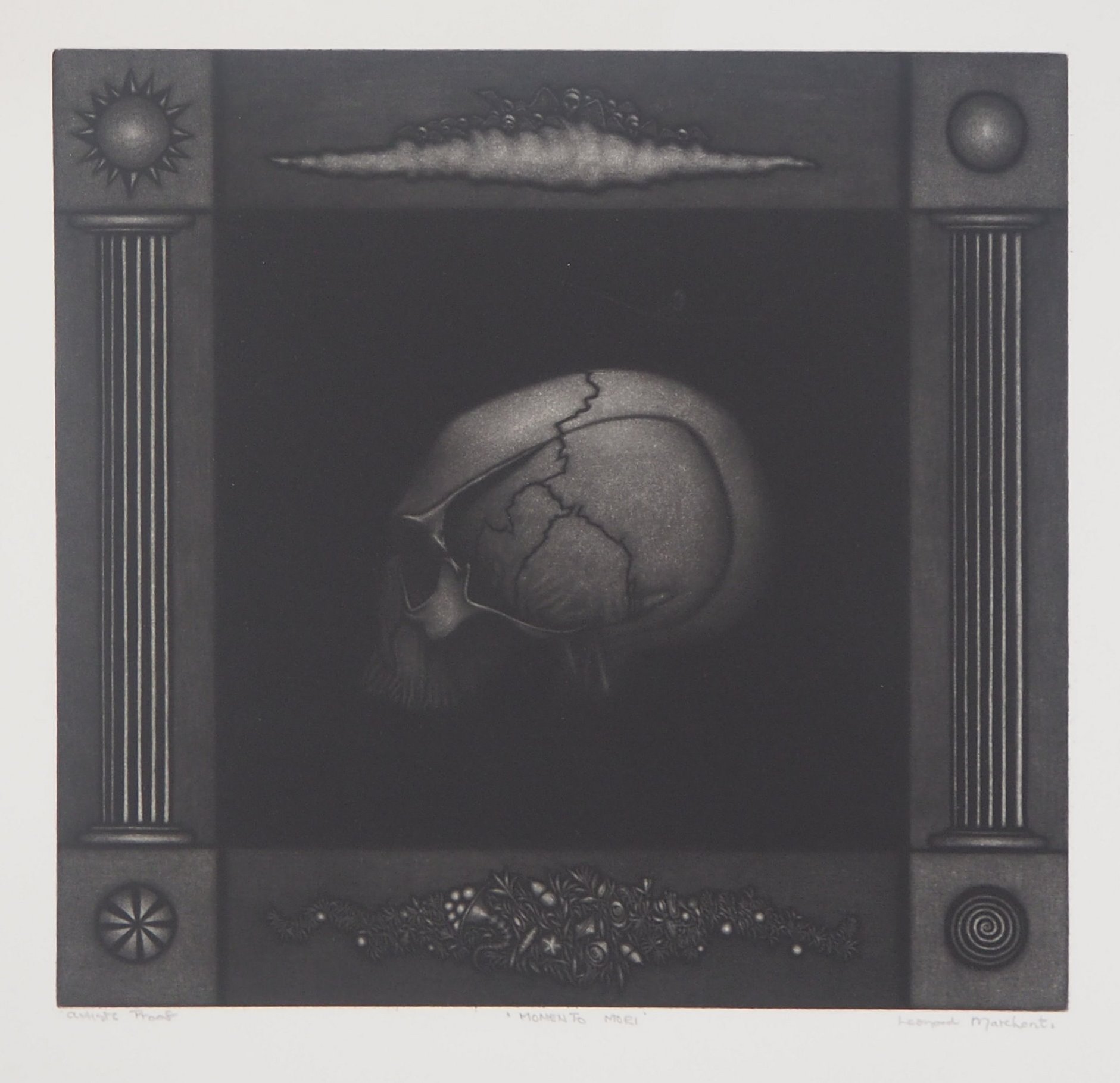 Leonard MARCHANT: Momento Mori - Original etching signed in pencil ...