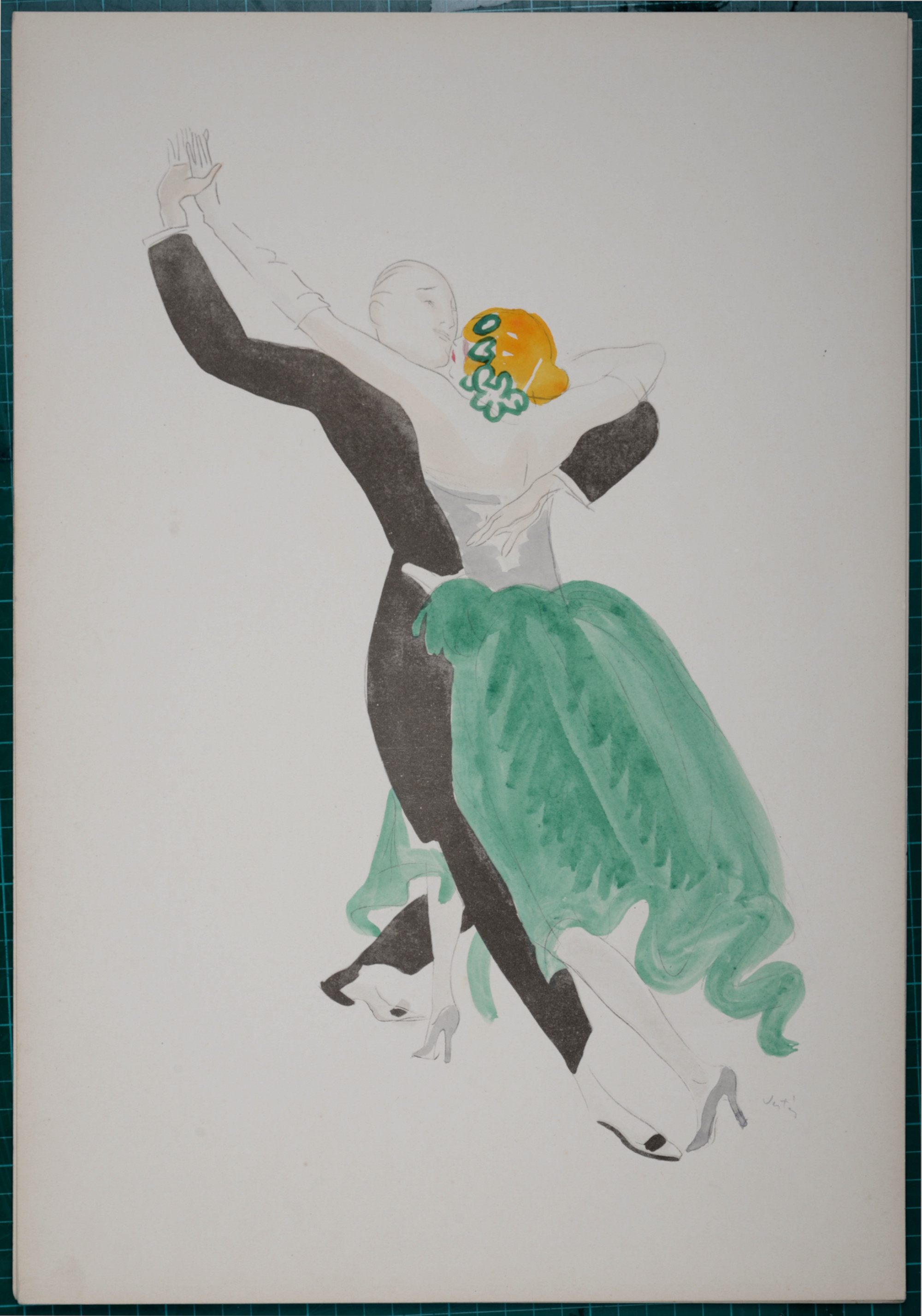 Marcel VERTÈS - Dancing (VII), 1922 - Original lithograph - Post War ...