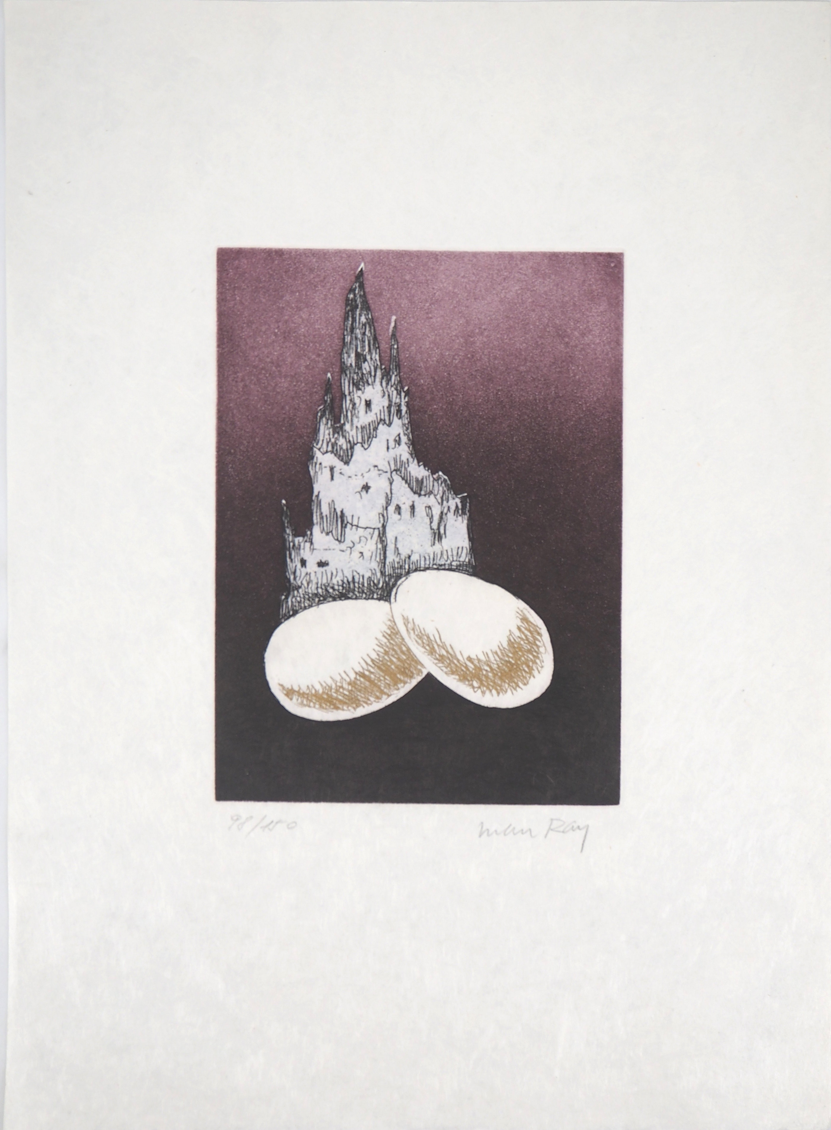 Man RAY - The Egg Cathedral - Signed and numbered aquatint - Post War ...