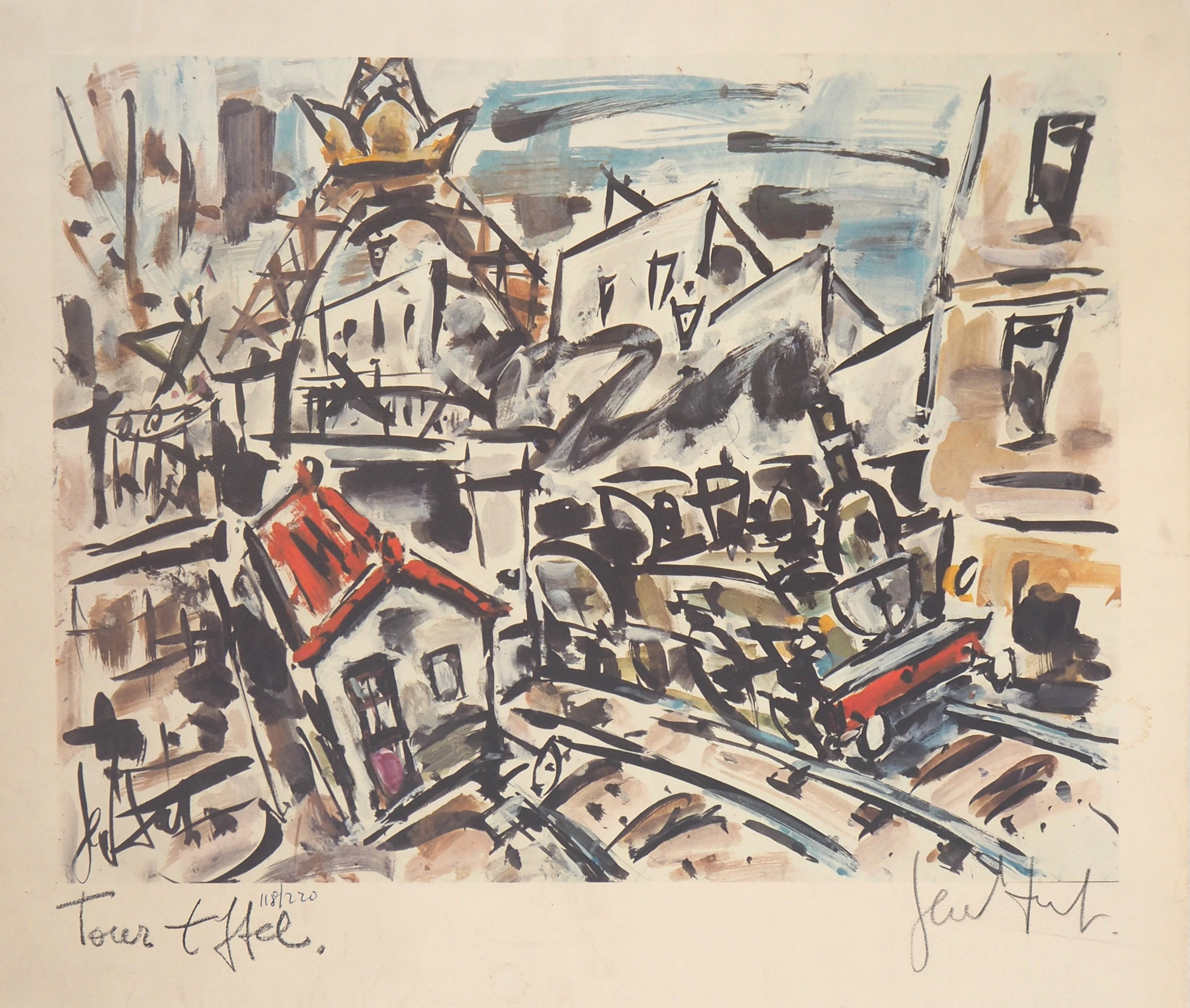 Gen PAUL : Tour Eiffel, 1975 - Estampe originale signée - Art Moderne ...