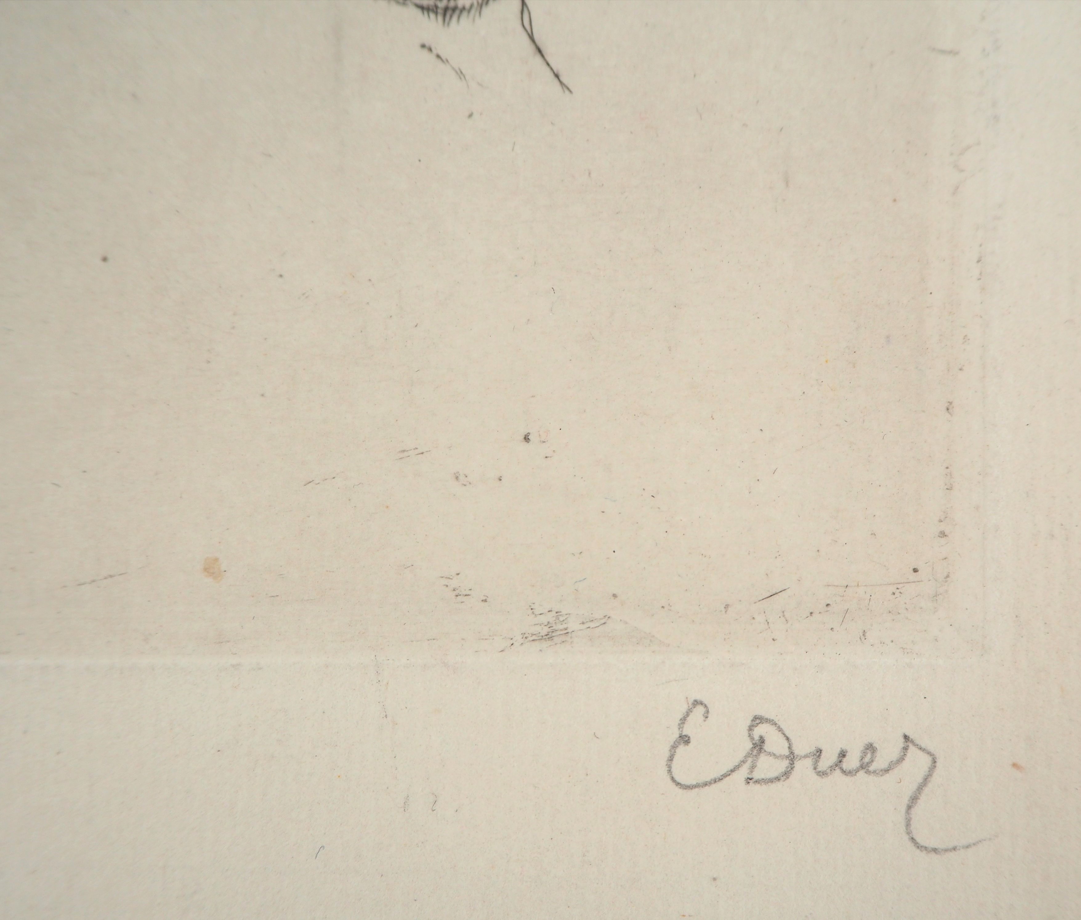 Ernest-Ange DUEZ: Retrato de un marinero - Grabado original firmado ...