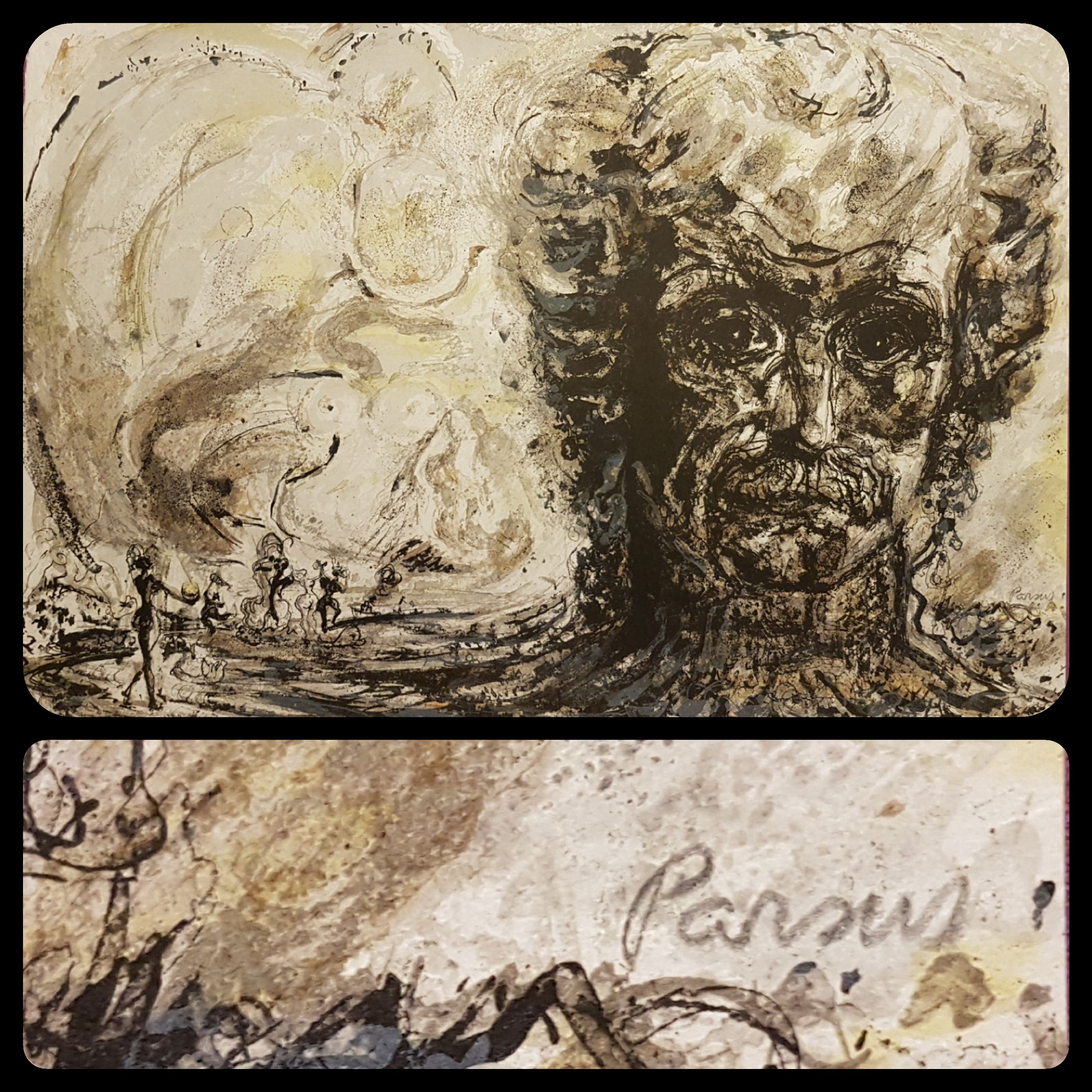 Pierre PARSUS - Georges Brassens - Lithographie originale signée au ...