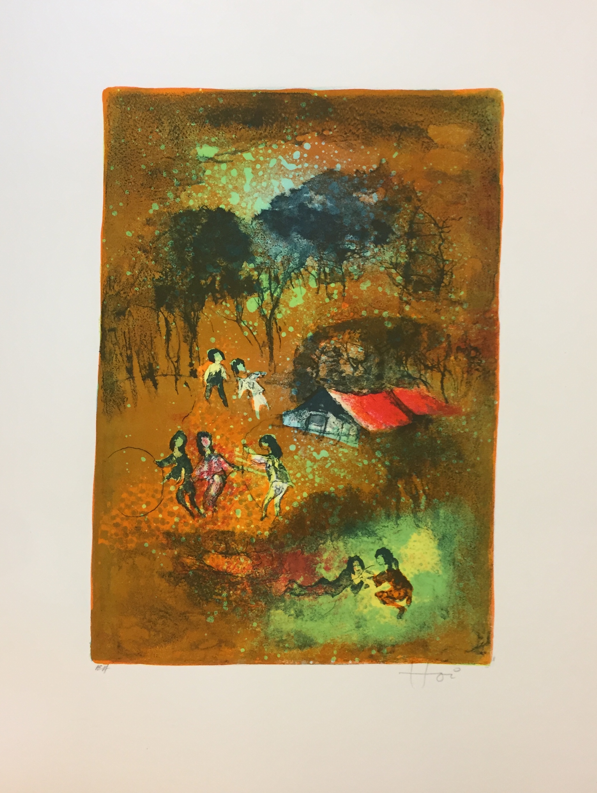 Lebadang - At the water's edge - Lithograph signed in pencil in pencil ...