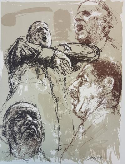 Jacques PECNARD - Charles de Gaulle, 1985 - Litografia original firmada ...