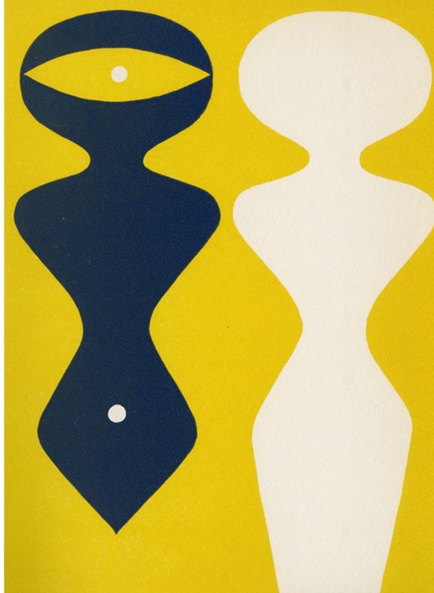 Jean Hans ARP - Figure positive négative, 1961 - Bois gravé | Barnebys