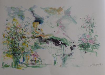 Jacques PECNARD - En el jardín de la Belle Epoque, 1980 - Litografía ...