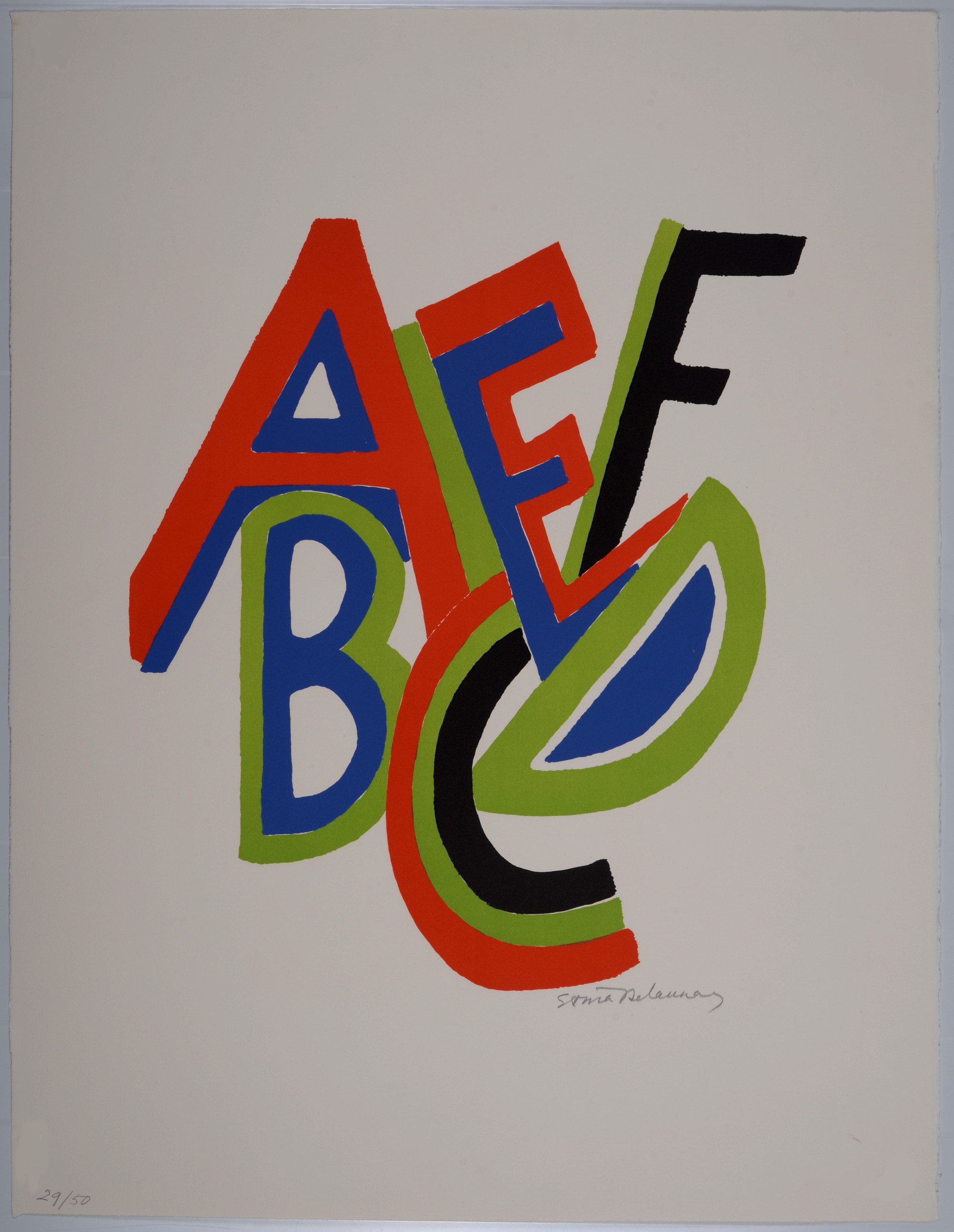 Sonia DELAUNAY - L'Alphabet, Circa 1970 - Original lithograph in colors ...